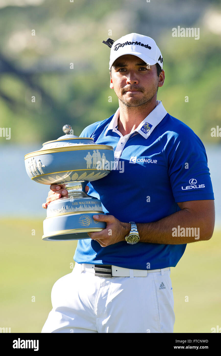Austin, Texas, USA. 27th March, 2016. Jason Day celebrates the finals ...