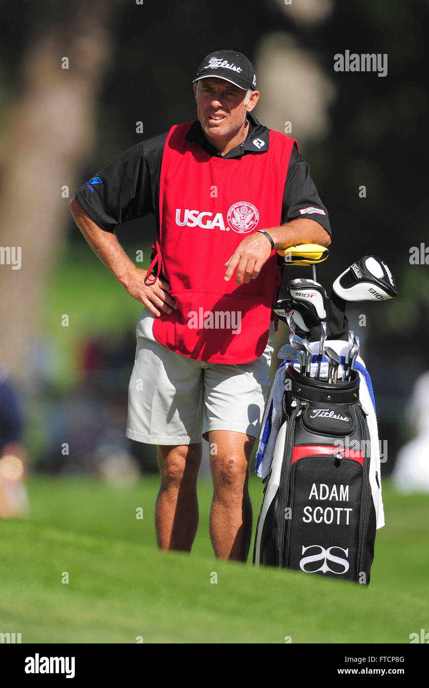 San Fransisco, CA, USA. 15th June, 2012. Steve Williams caddie for Adam ...