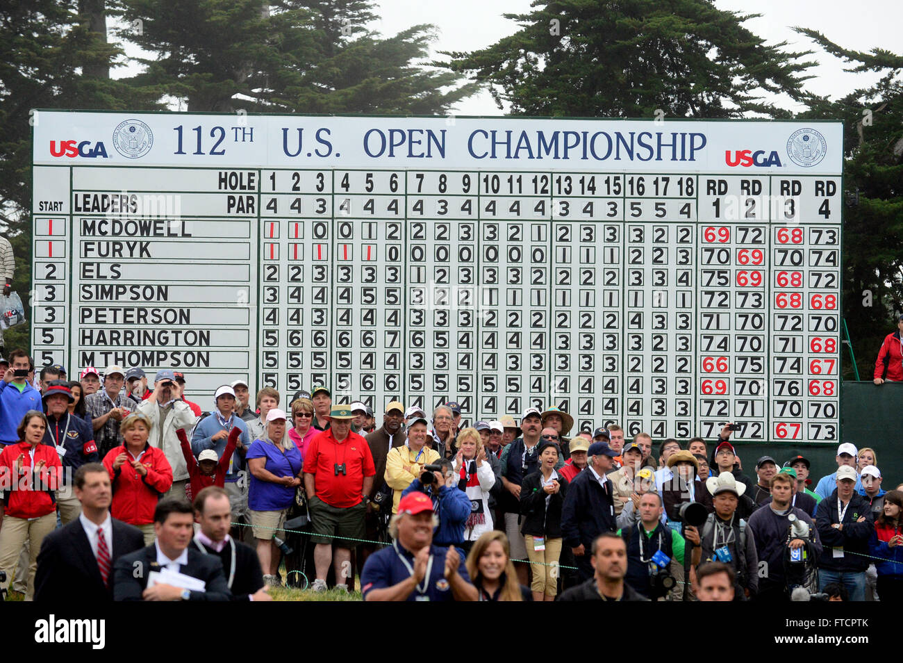 San Fransisco, CA, USA. 17th June, 2012. The final scoreboard with ...