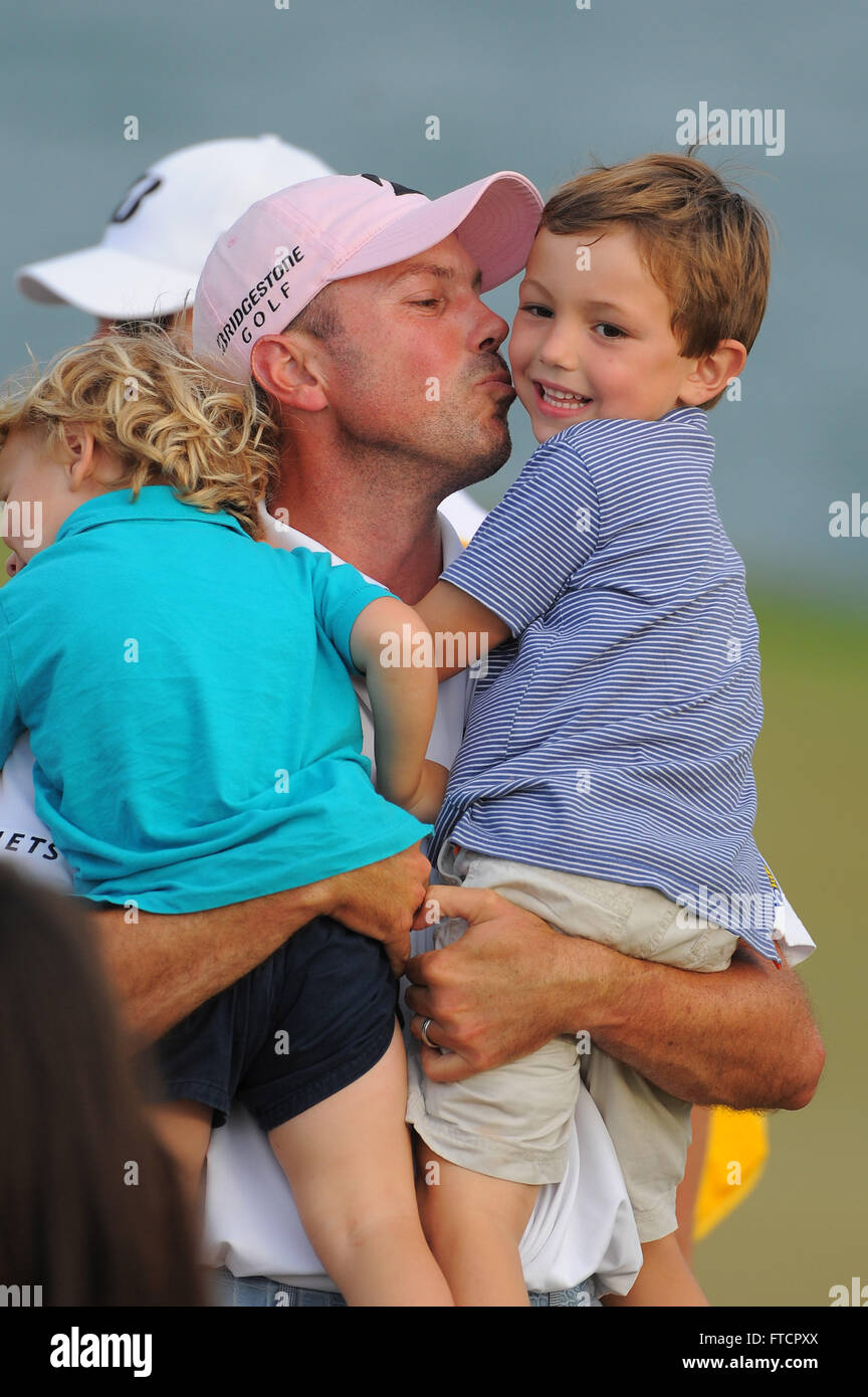 May 13, 2012 - Ponte Vedra, Florida, USA - Matt Kuchar celebrates with ...