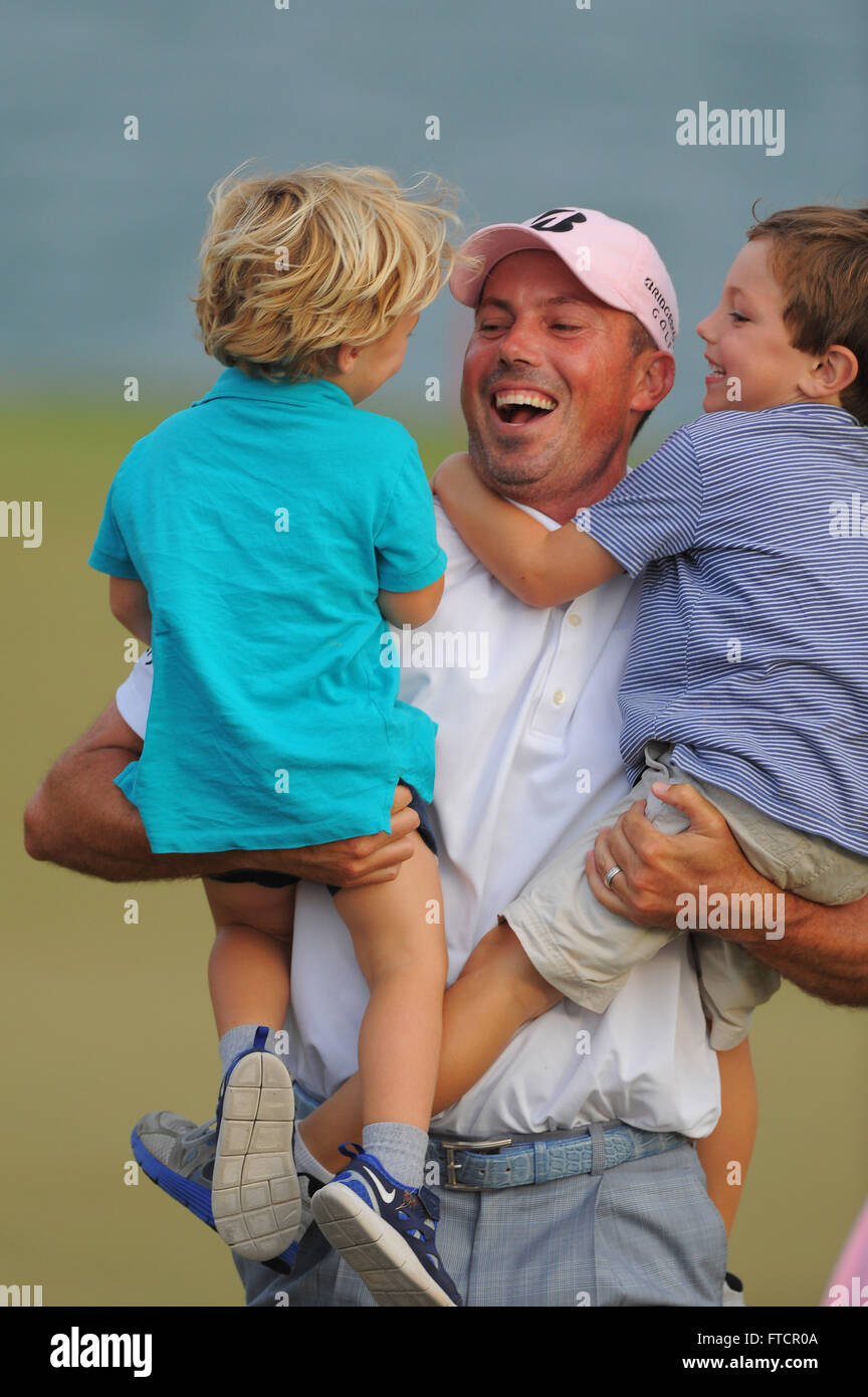 May 13, 2012 - Ponte Vedra, Florida, USA - Matt Kuchar celebrates with ...