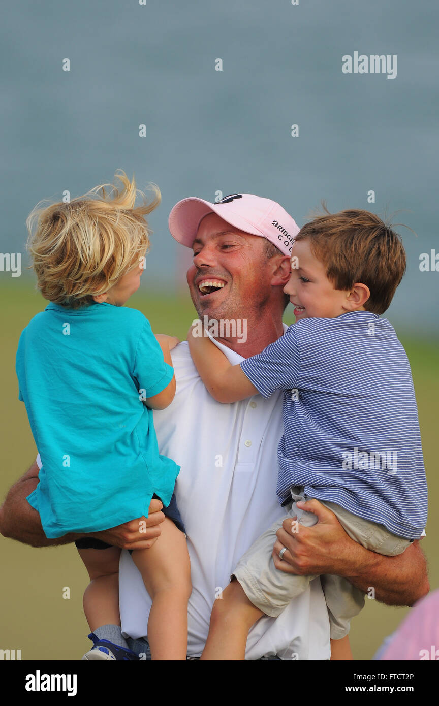Ponte Vedra, Florida, USA. 13th May, 2012. Matt Kuchar celebrates with ...