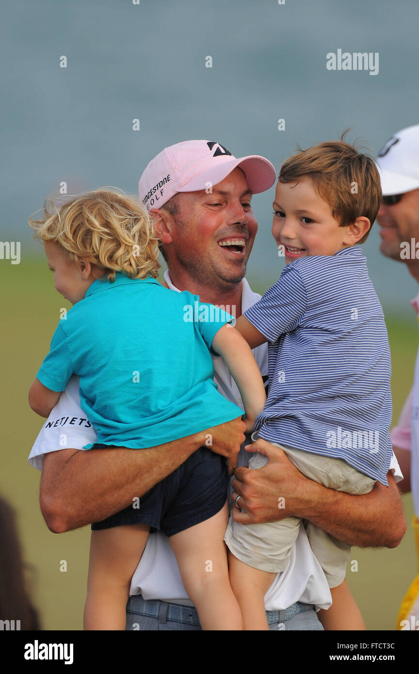 Ponte Vedra, Florida, USA. 13th May, 2012. Matt Kuchar celebrates with ...