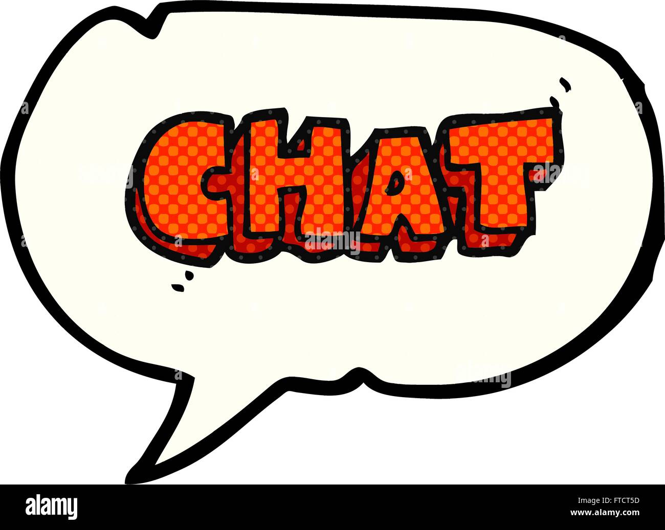 freehand drawn comic book speech bubble cartoon chat symbol Stock ...
