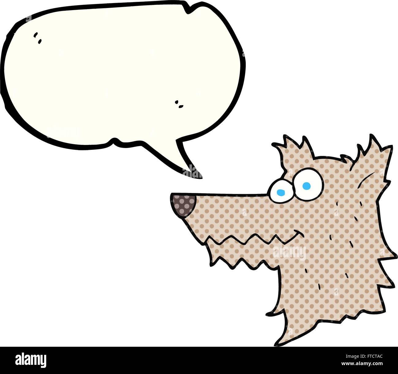 Freehand drawn cartoon wolf head Stock Vector Images - Alamy