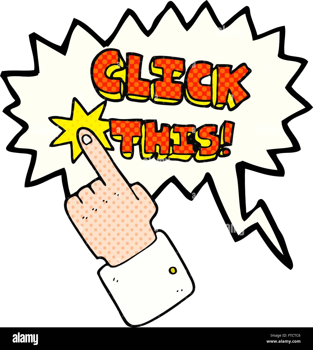 freehand drawn comic book speech bubble cartoon click this symbol with ...