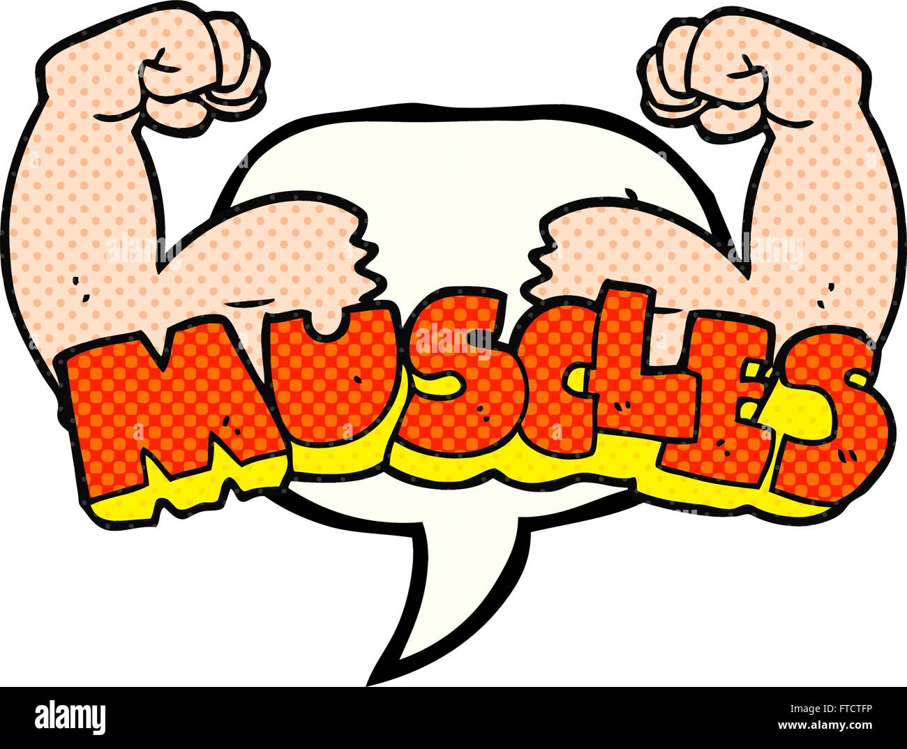 Freehand drawn cartoon muscles symbol Stock Vector Images - Alamy