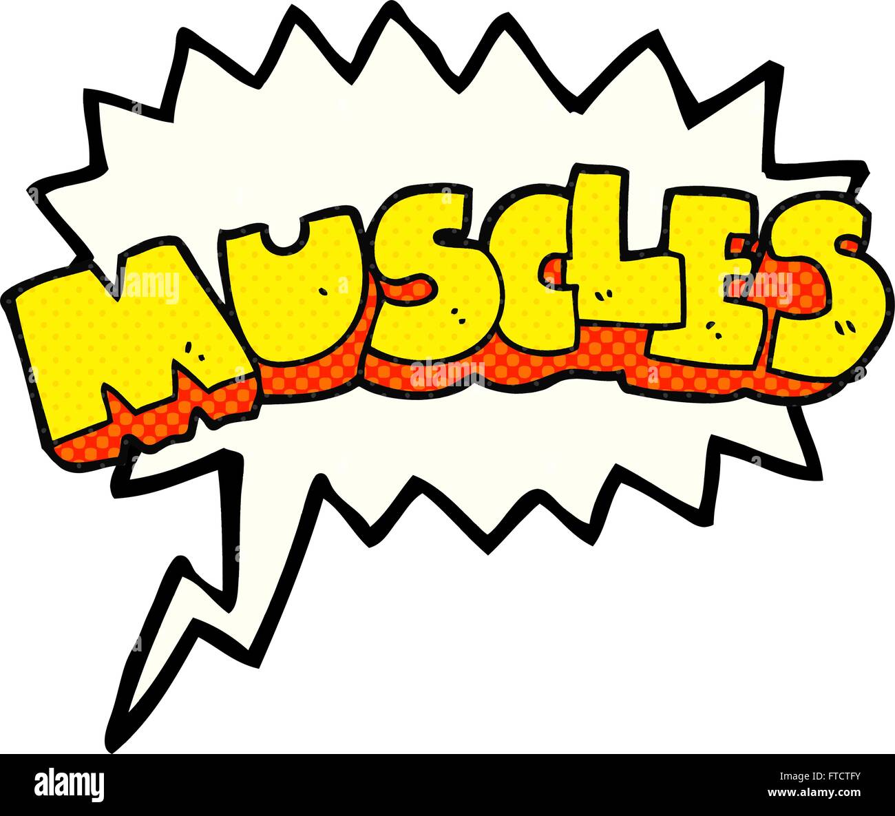 Freehand drawn cartoon muscles symbol Cut Out Stock Images & Pictures ...