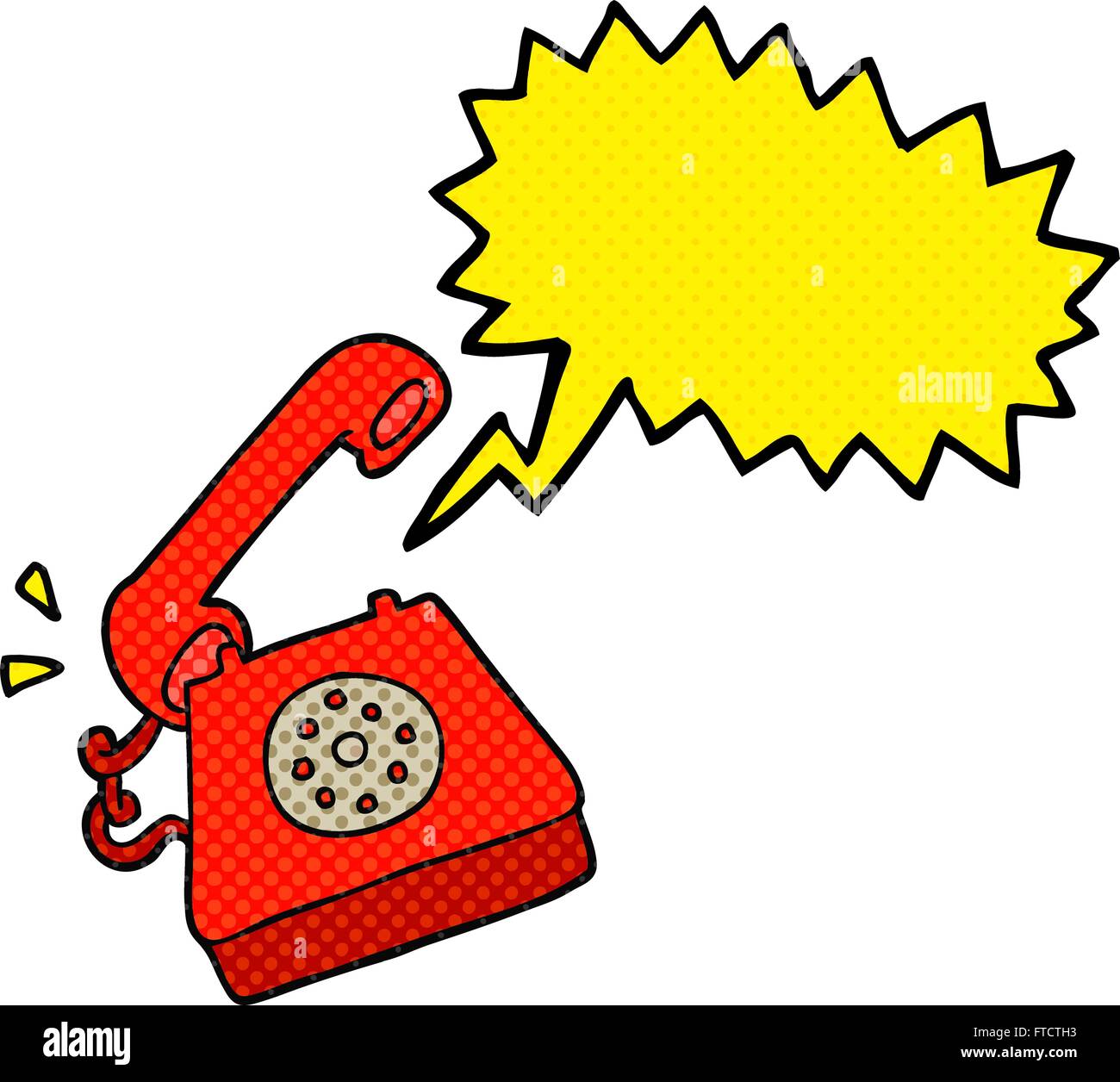 Cartoon ringing telephone bubble hi-res stock photography and images ...