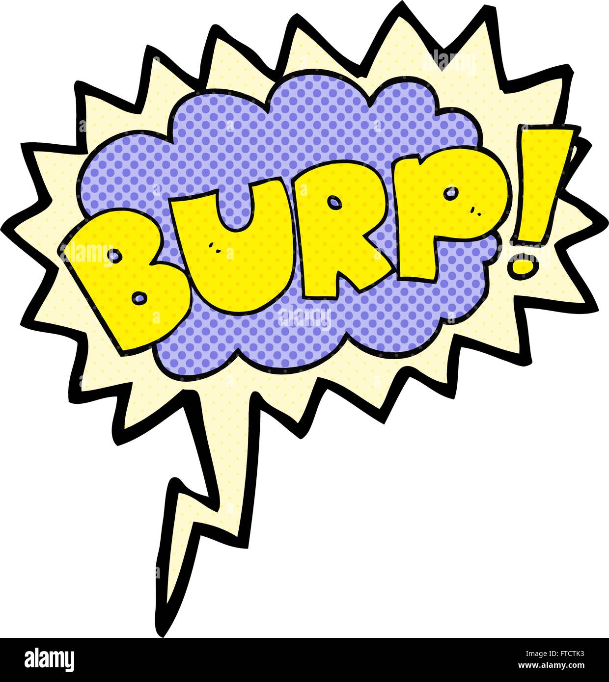 freehand drawn comic book speech bubble cartoon burp text Stock Vector ...