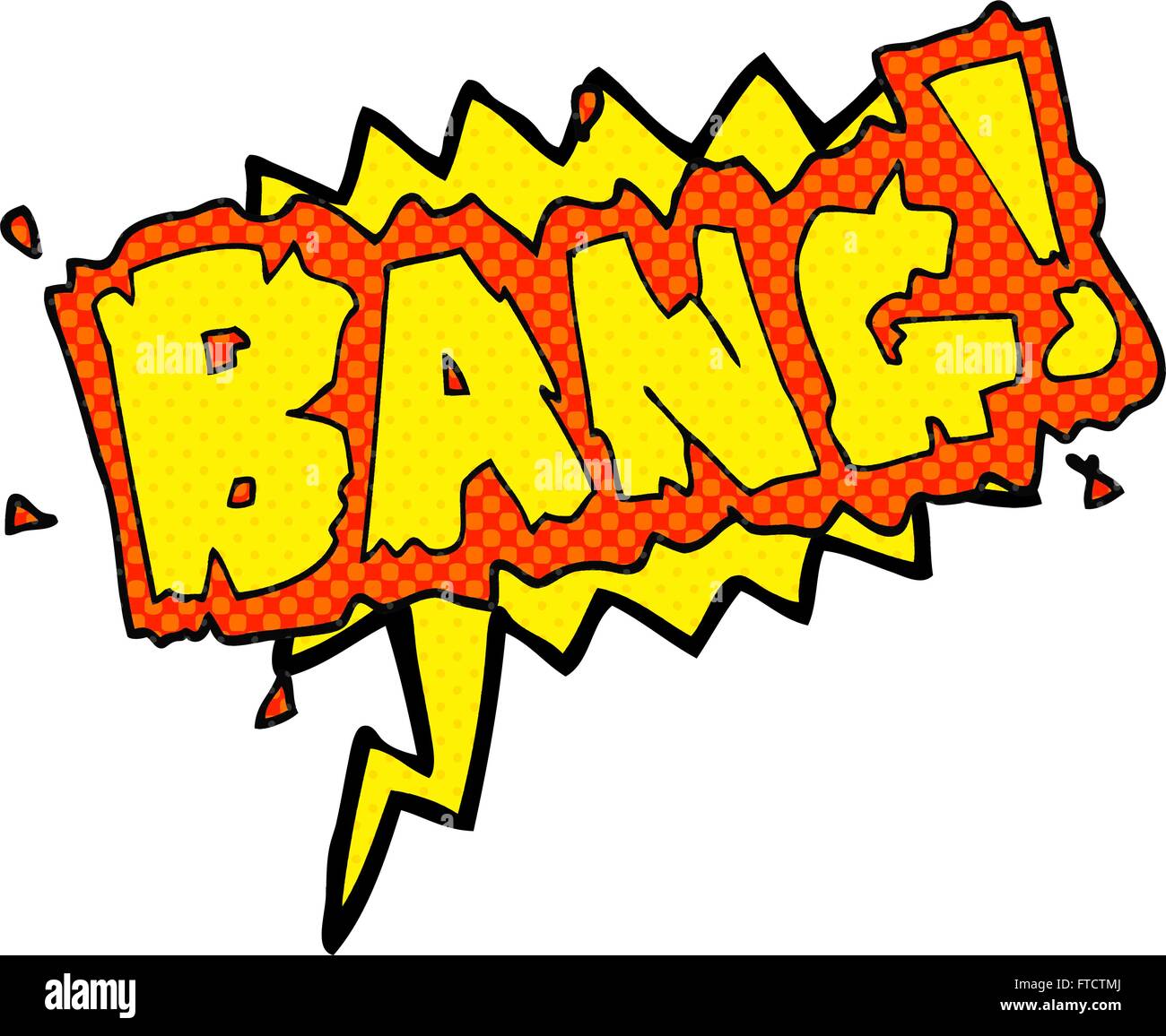 freehand drawn comic book speech bubble cartoon bang symbol Stock ...