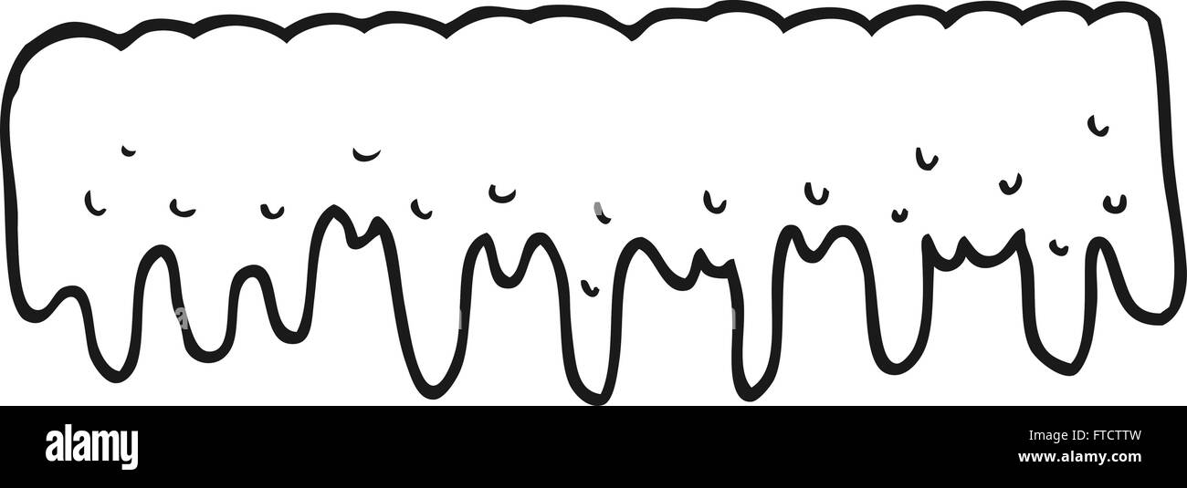 freehand drawn black and white cartoon dripping splat Stock Vector ...