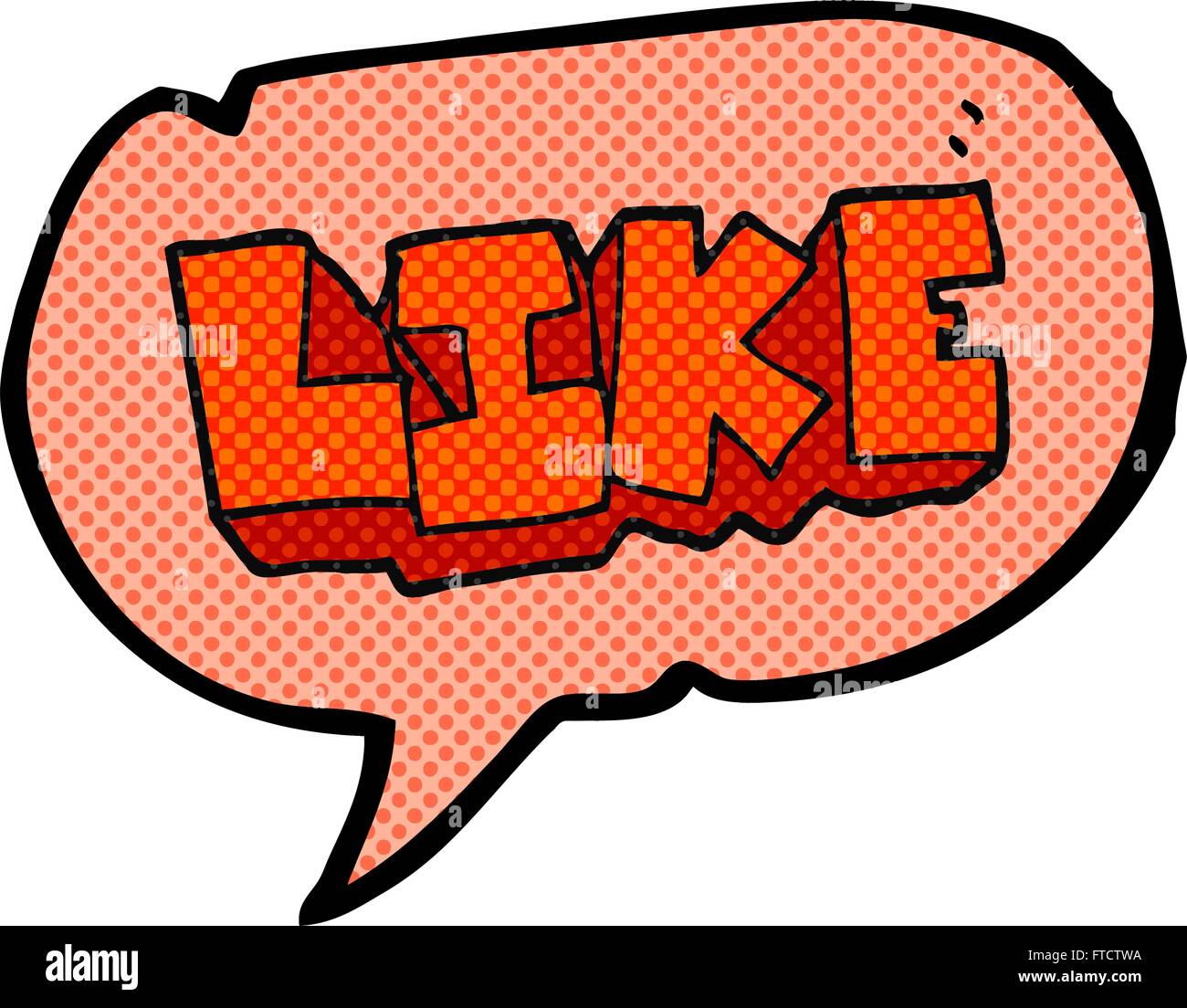 freehand drawn comic book speech bubble cartoon word like Stock Vector ...