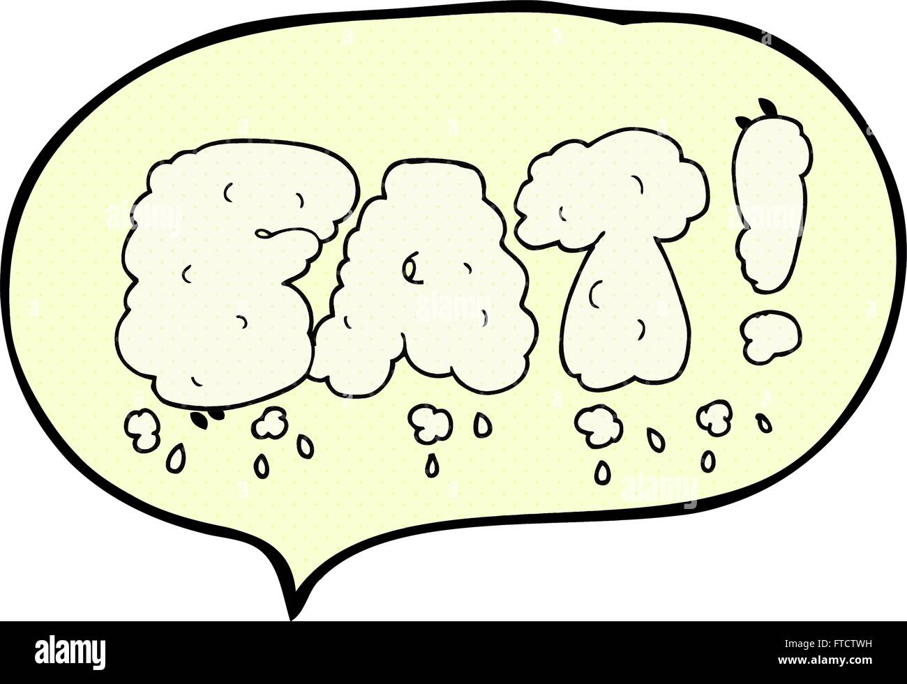 freehand drawn comic book speech bubble cartoon fat symbol Stock Vector ...