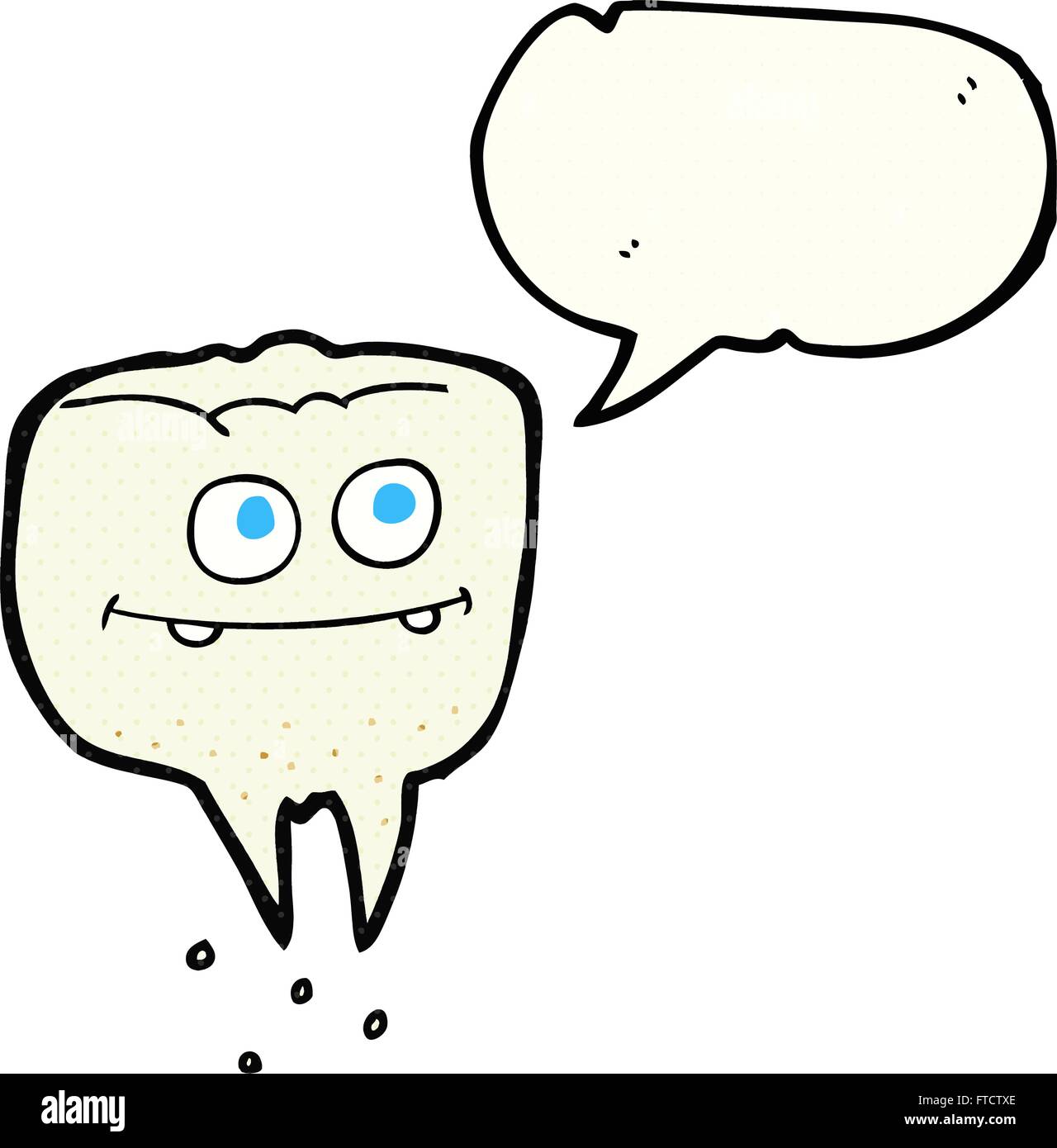 freehand drawn comic book speech bubble cartoon tooth Stock Vector ...