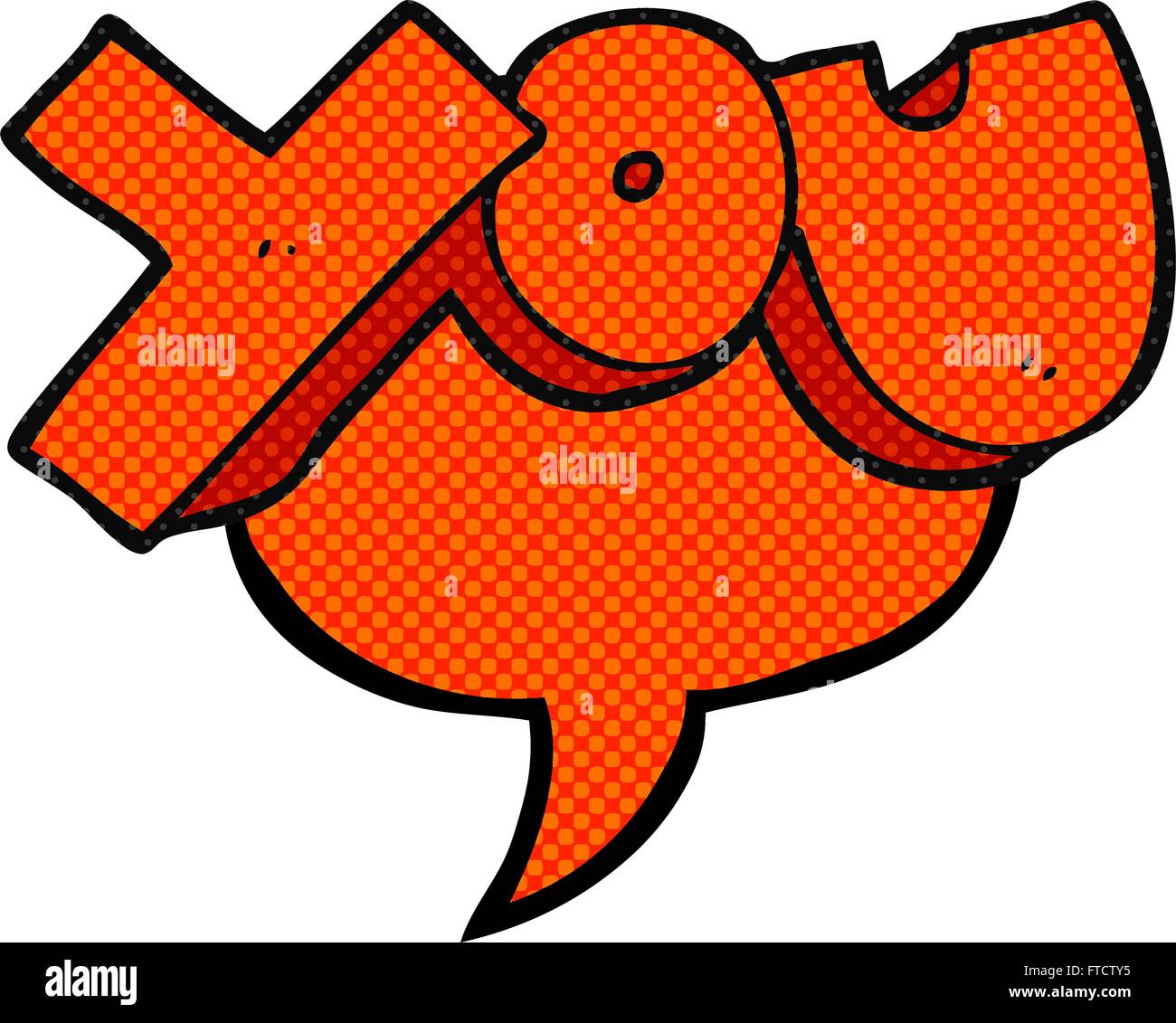 freehand drawn comic book speech bubble cartoon you symbol Stock Vector ...