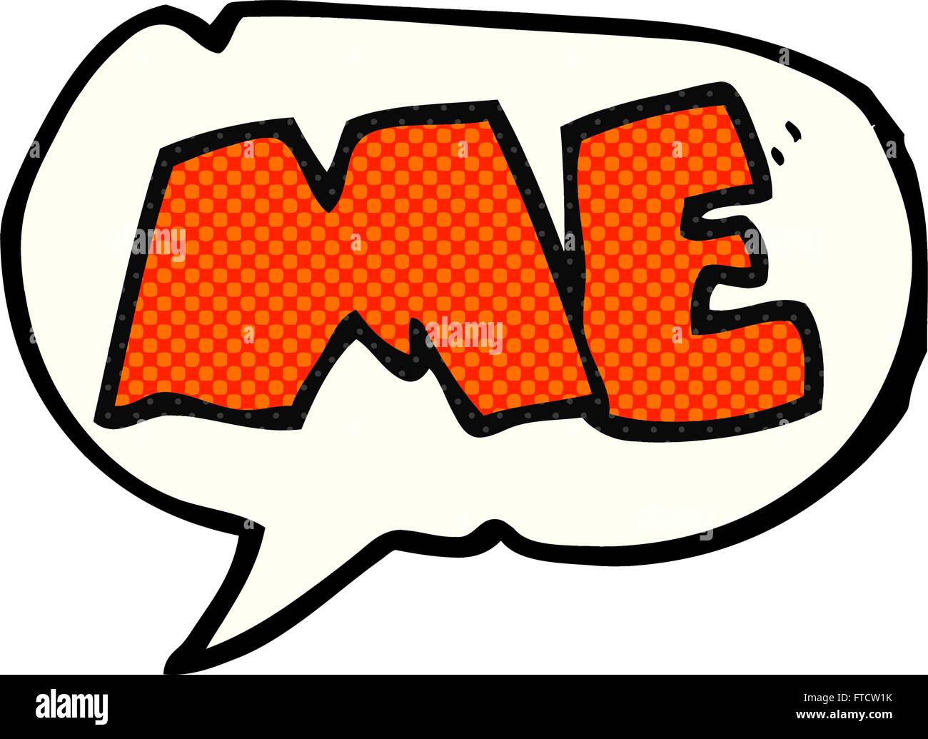 freehand drawn comic book speech bubble cartoon ME symbol Stock Vector ...