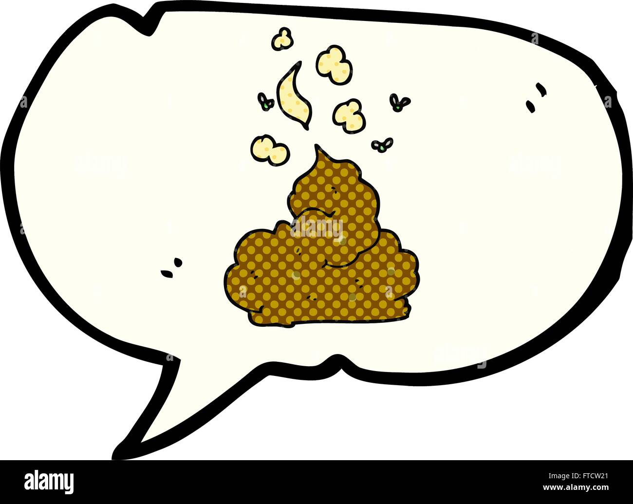 freehand drawn comic book speech bubble cartoon gross poop Stock Vector ...