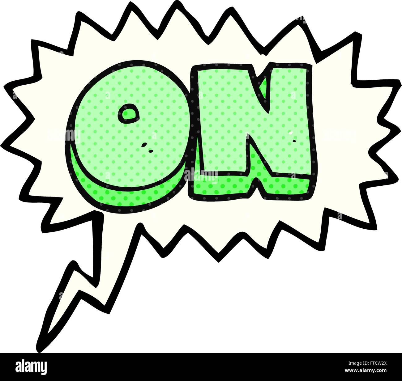 freehand drawn comic book speech bubble cartoon on symbol Stock Vector Image & Art - Alamy