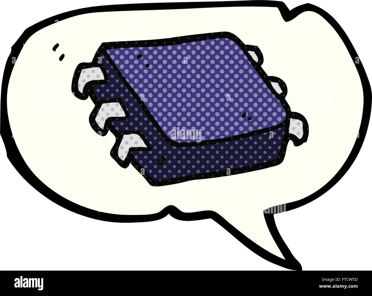 freehand drawn comic book speech bubble cartoon computer chip Stock ...