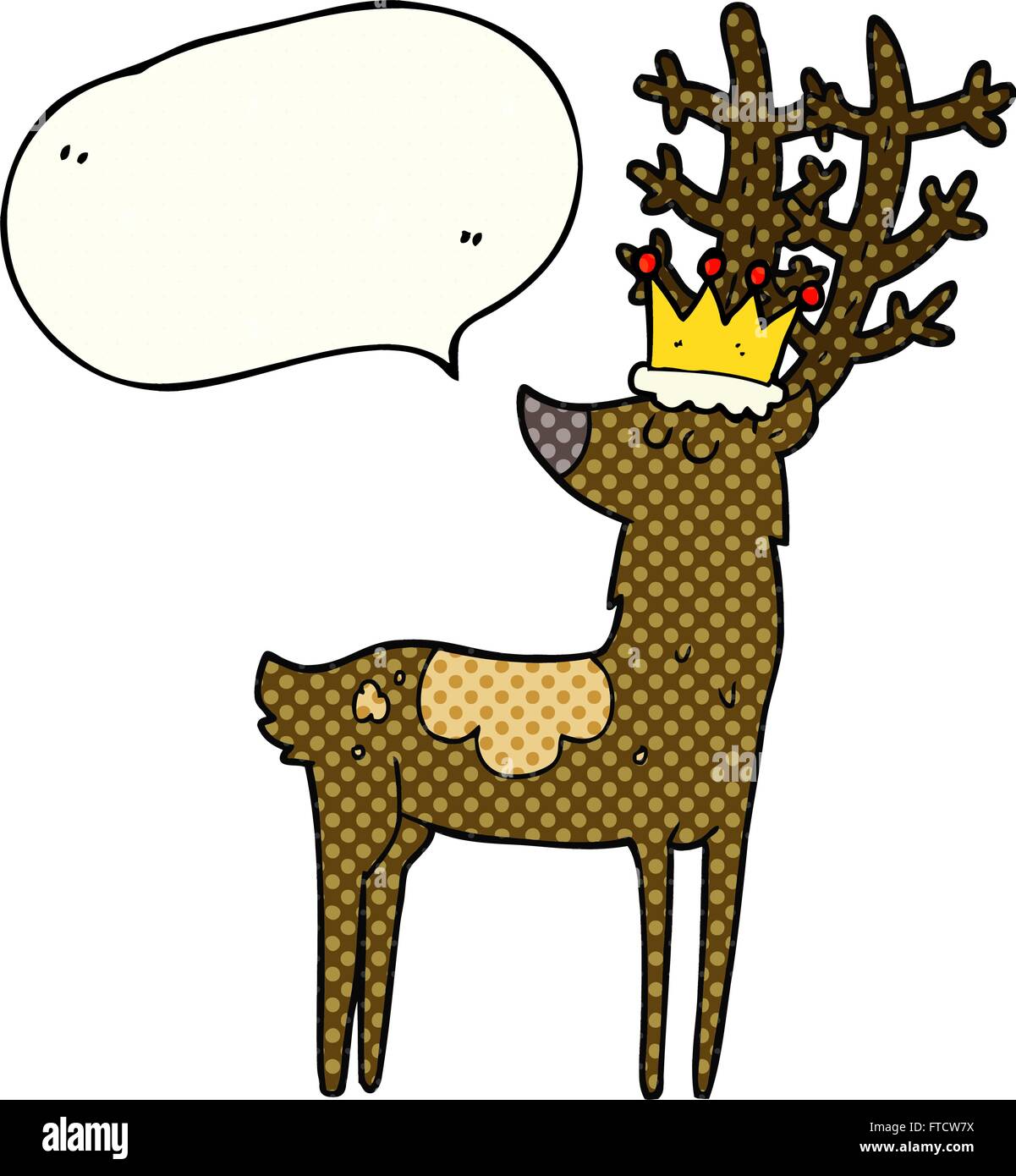 Stag with crown Stock Vector Images - Alamy