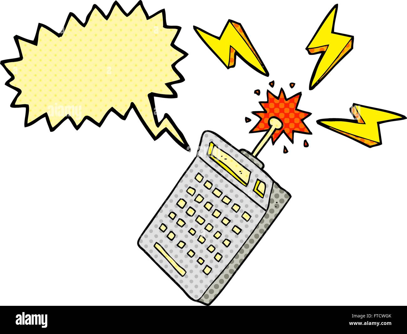 freehand drawn comic book speech bubble cartoon science equipment Stock ...