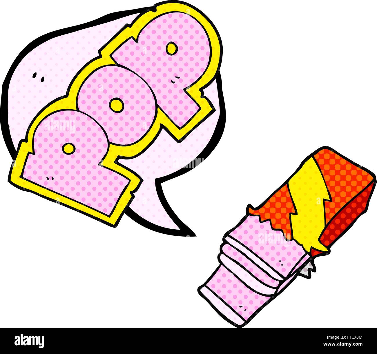 freehand drawn comic book speech bubble cartoon bubble gum Stock Vector ...