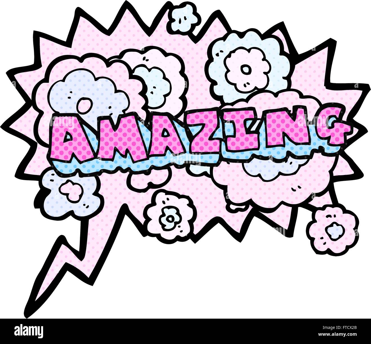 Freehand drawn cartoon amazing word hi-res stock photography and images ...