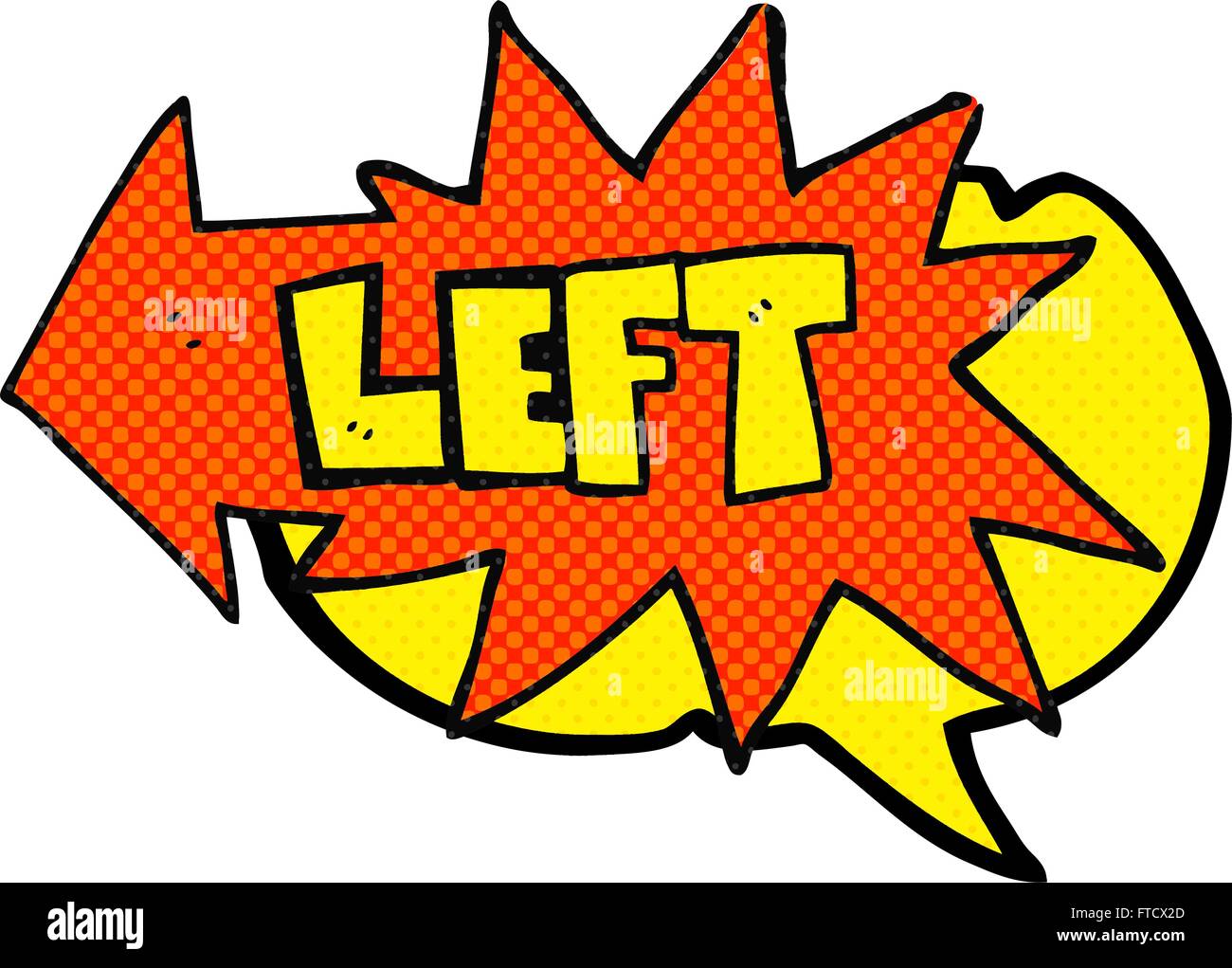 freehand drawn comic book speech bubble cartoon left symbol Stock Vector Image & Art - Alamy