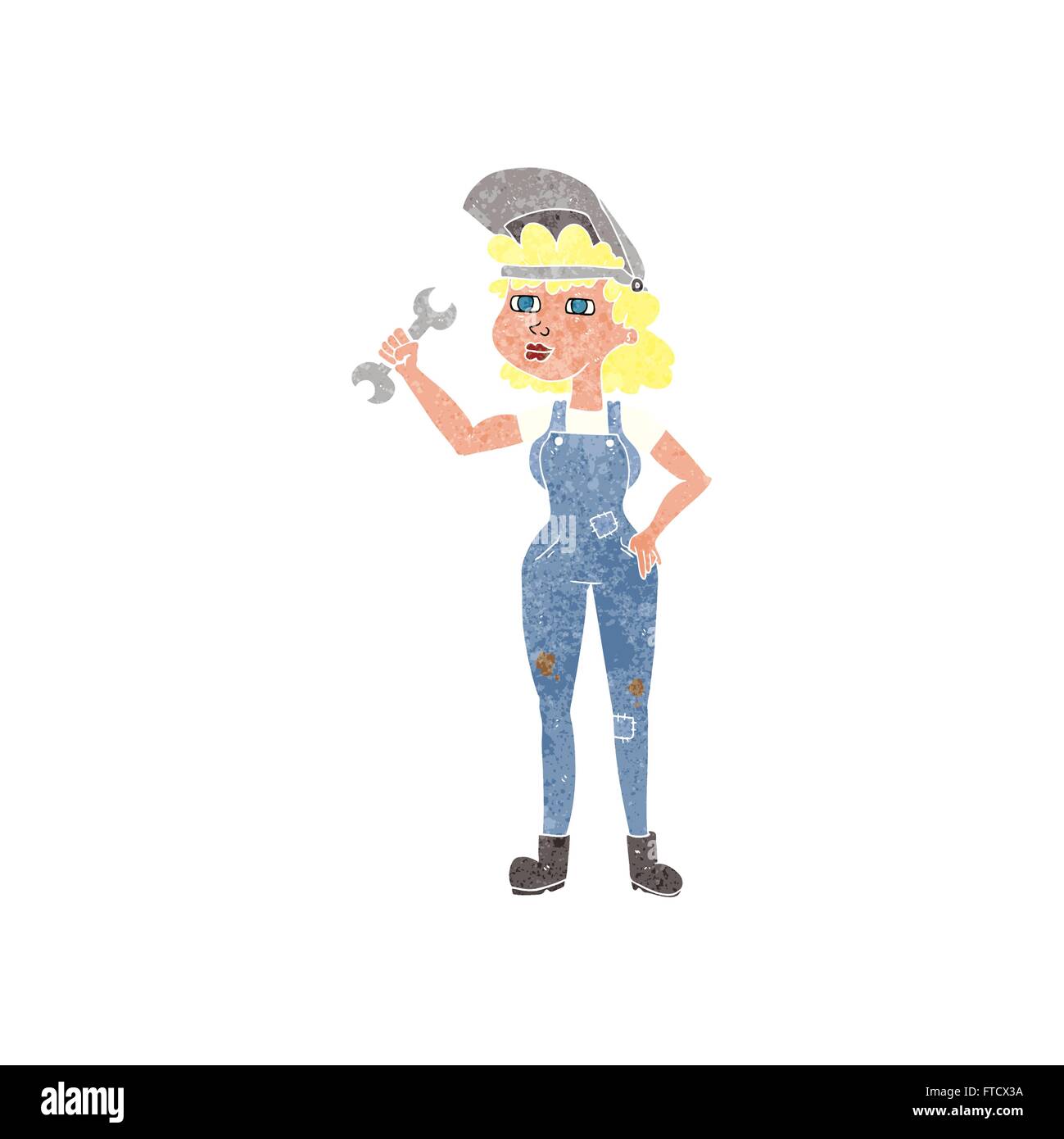Woman mechanic retro Stock Vector Images - Alamy