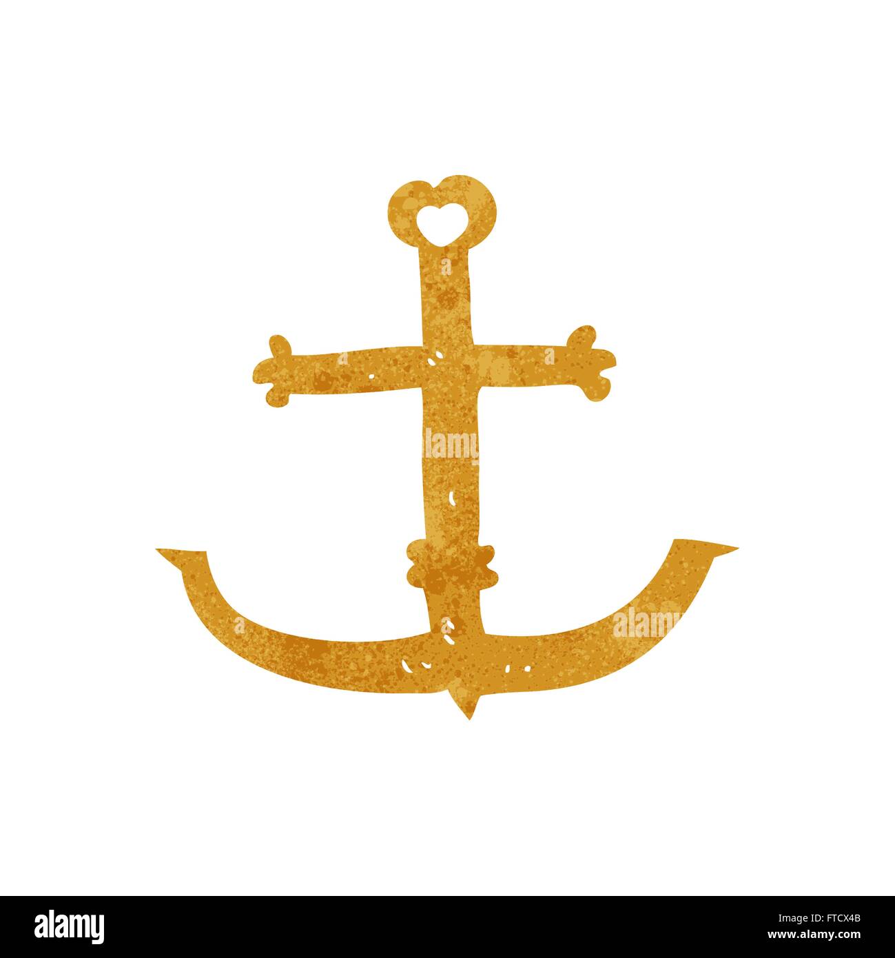 freehand retro cartoon anchor Stock Vector Image & Art - Alamy