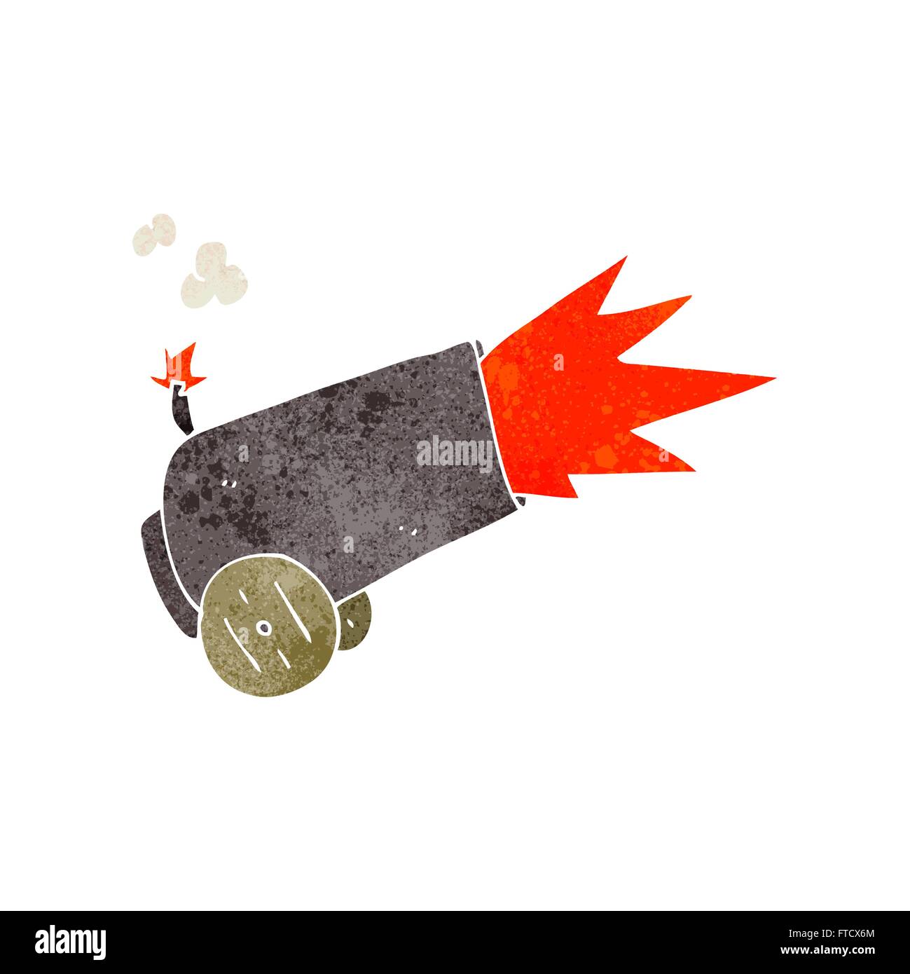 freehand retro cartoon cannon firing Stock Vector Image & Art - Alamy