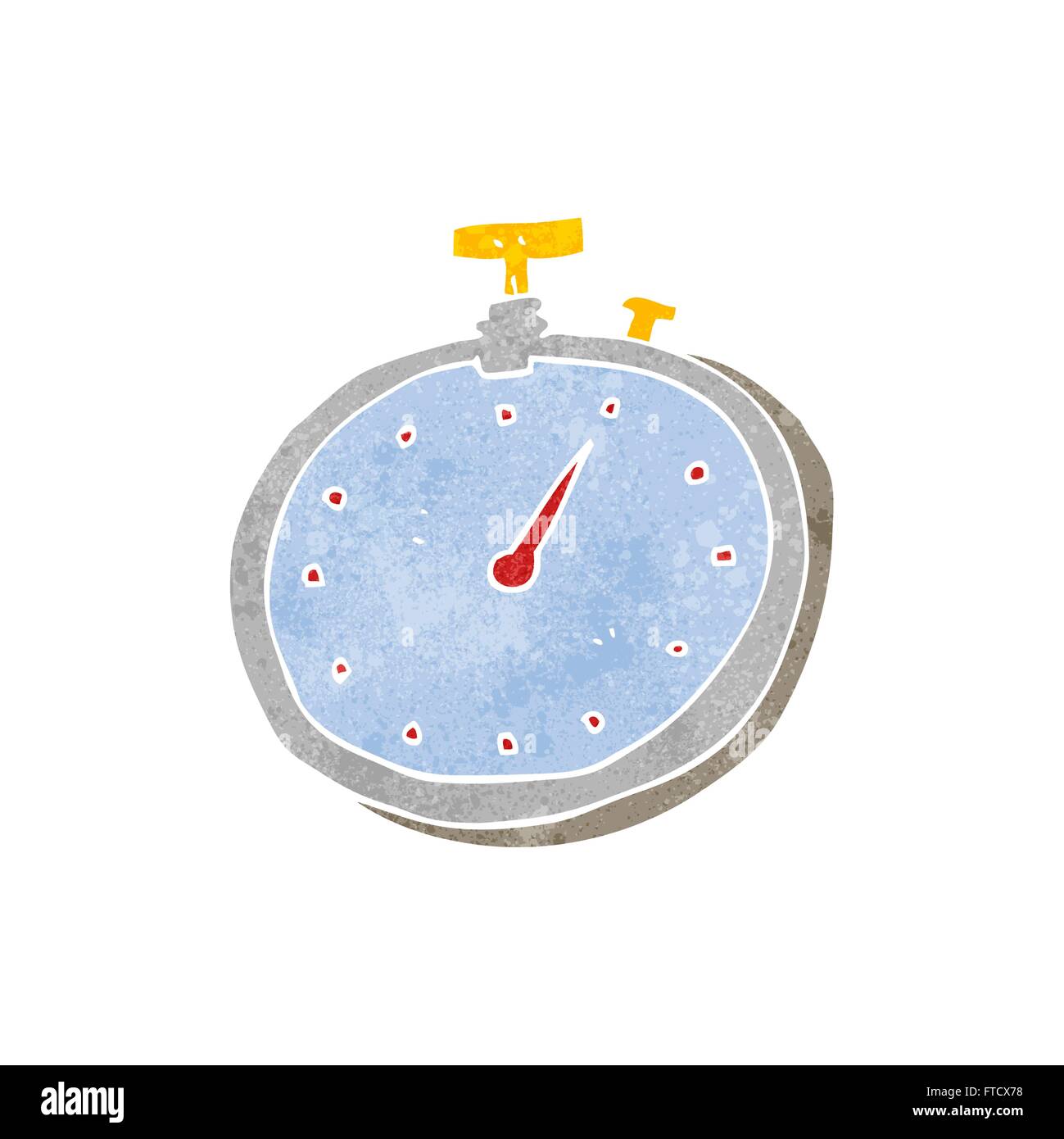 freehand retro cartoon stopwatch Stock Vector Image & Art - Alamy