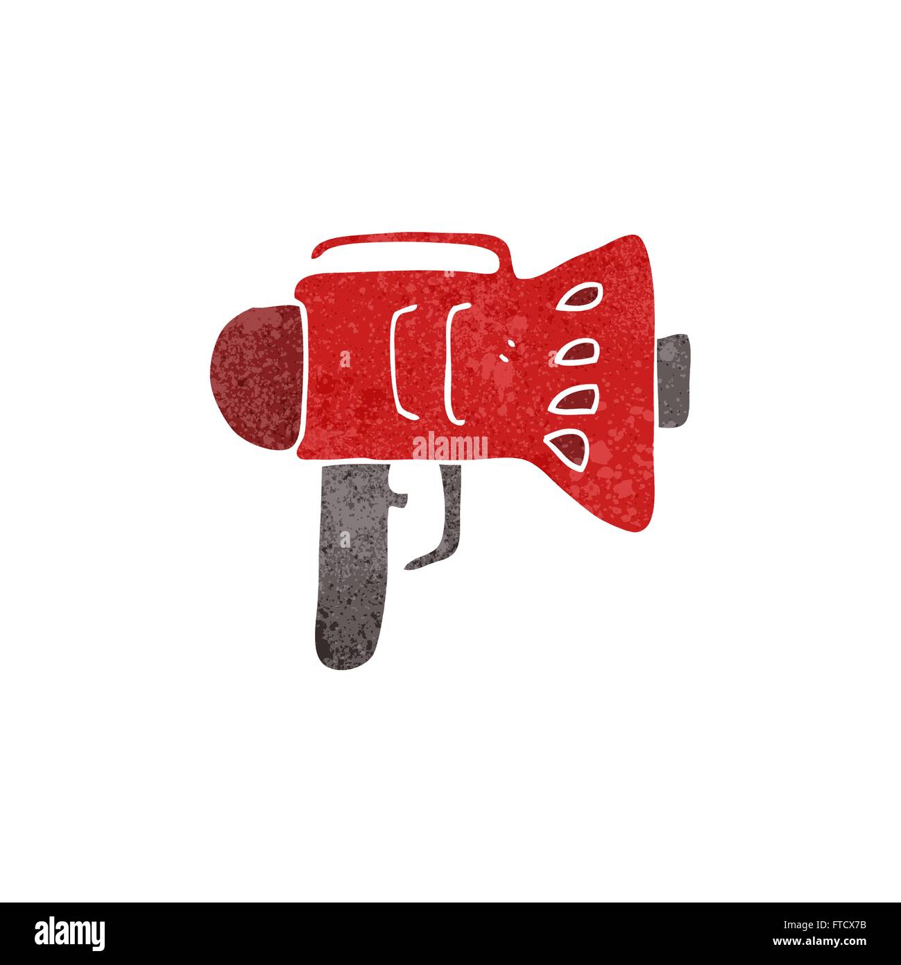 freehand retro cartoon loud hailer Stock Vector Image & Art - Alamy