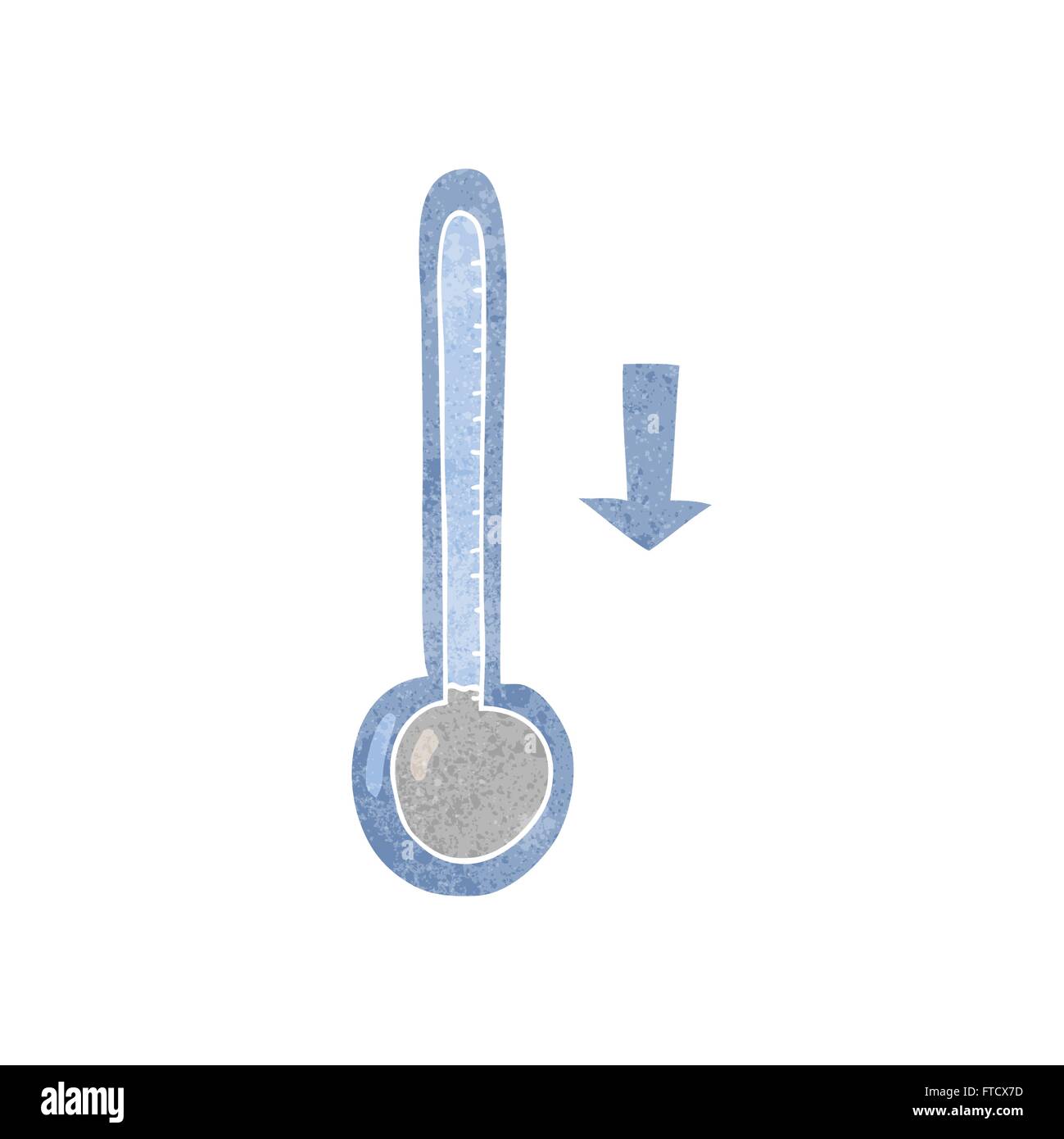 freehand retro cartoon dropping temperature Stock Vector Image & Art ...