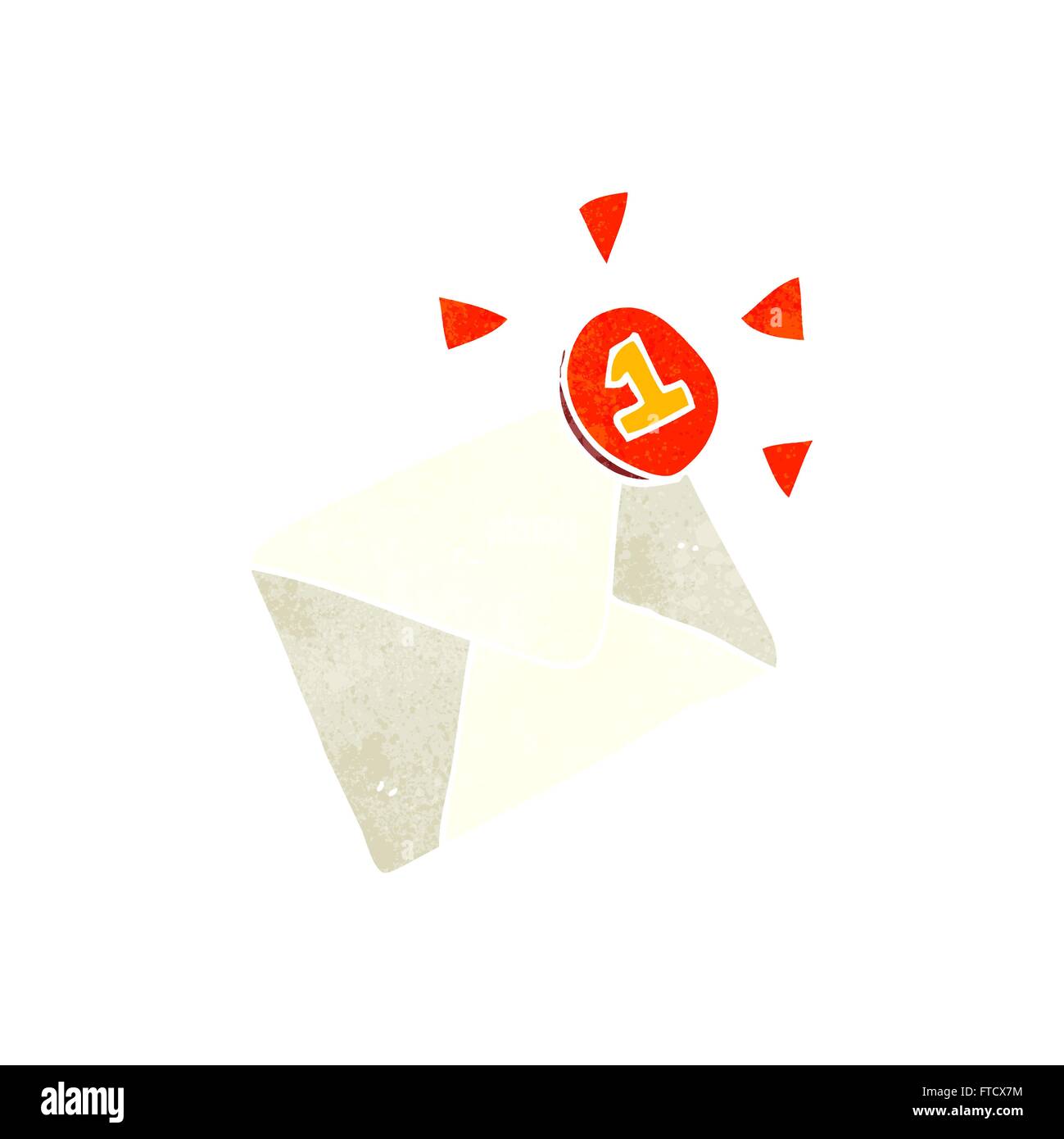 freehand retro cartoon email message Stock Vector Image & Art - Alamy