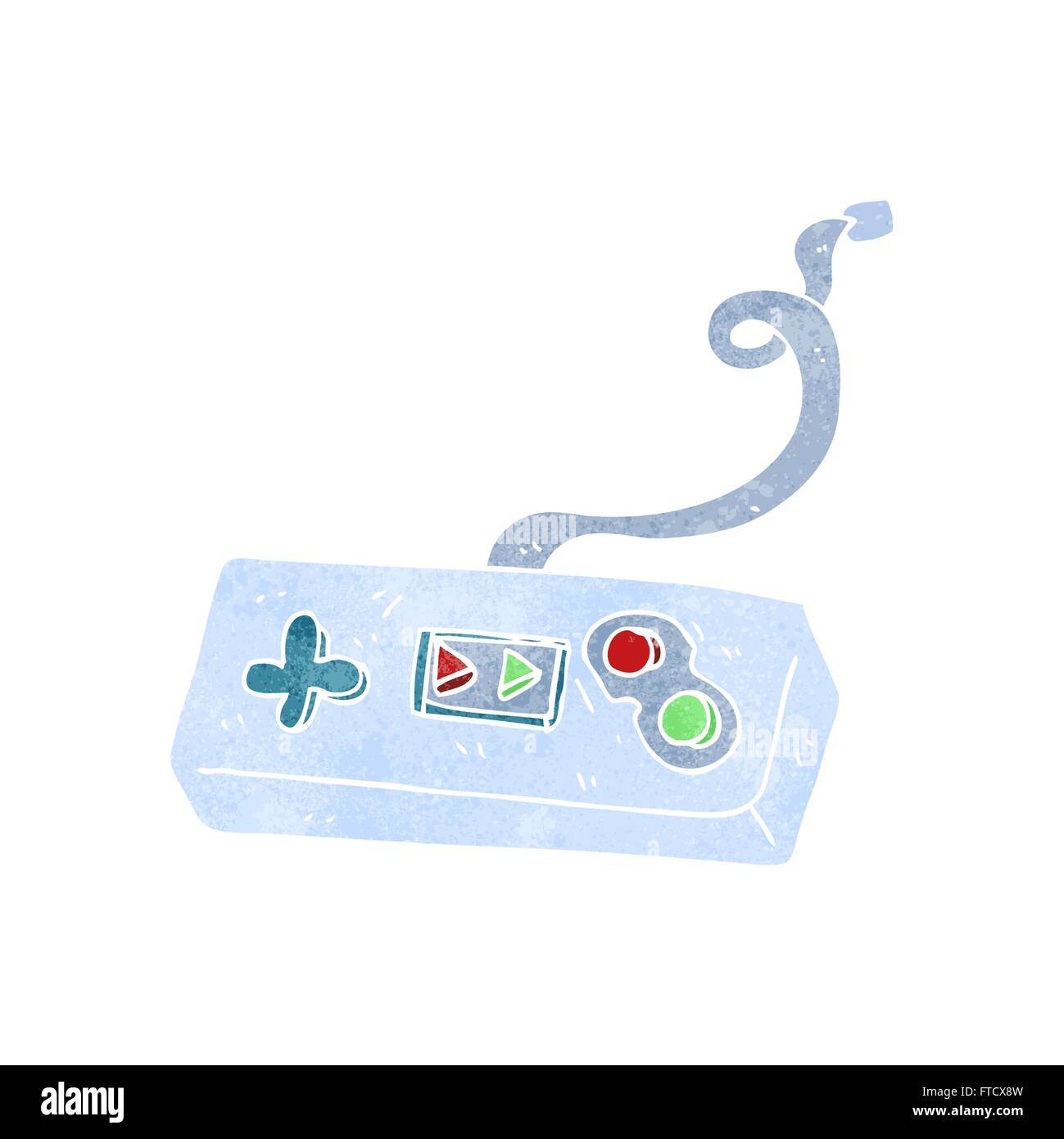 freehand retro cartoon game controller Stock Vector Image & Art - Alamy