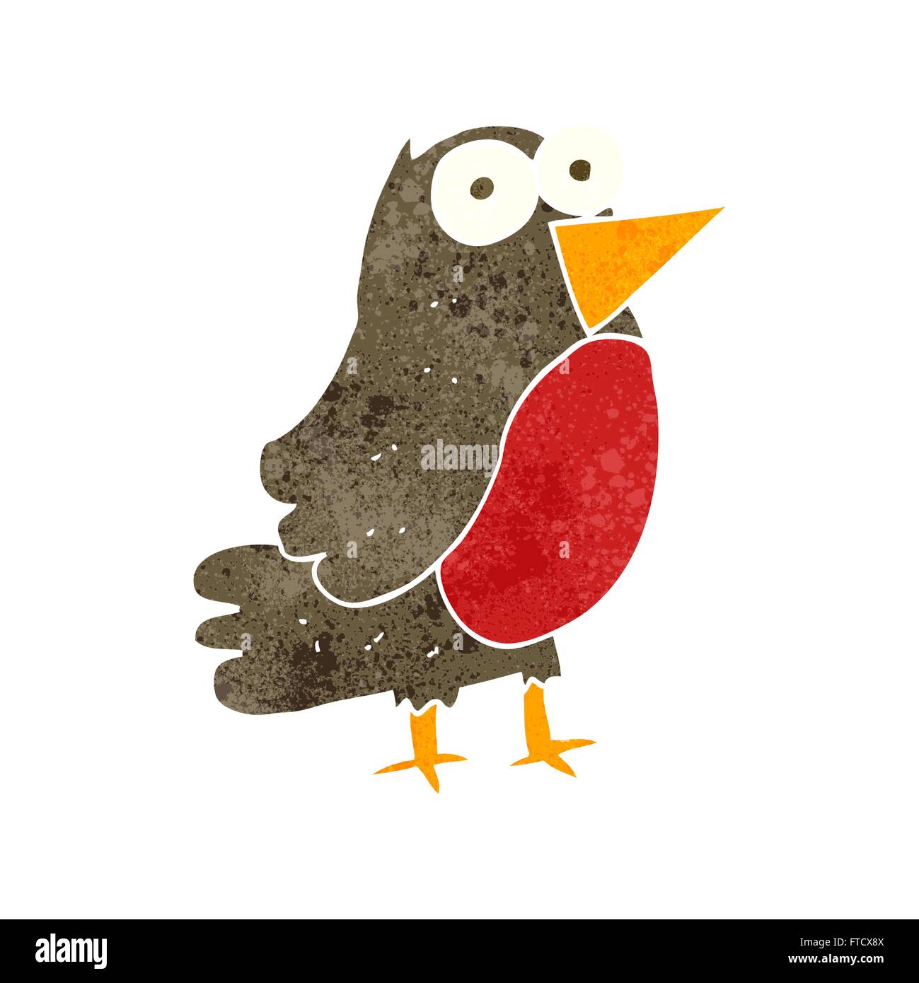 freehand retro cartoon robin Stock Vector Image & Art - Alamy