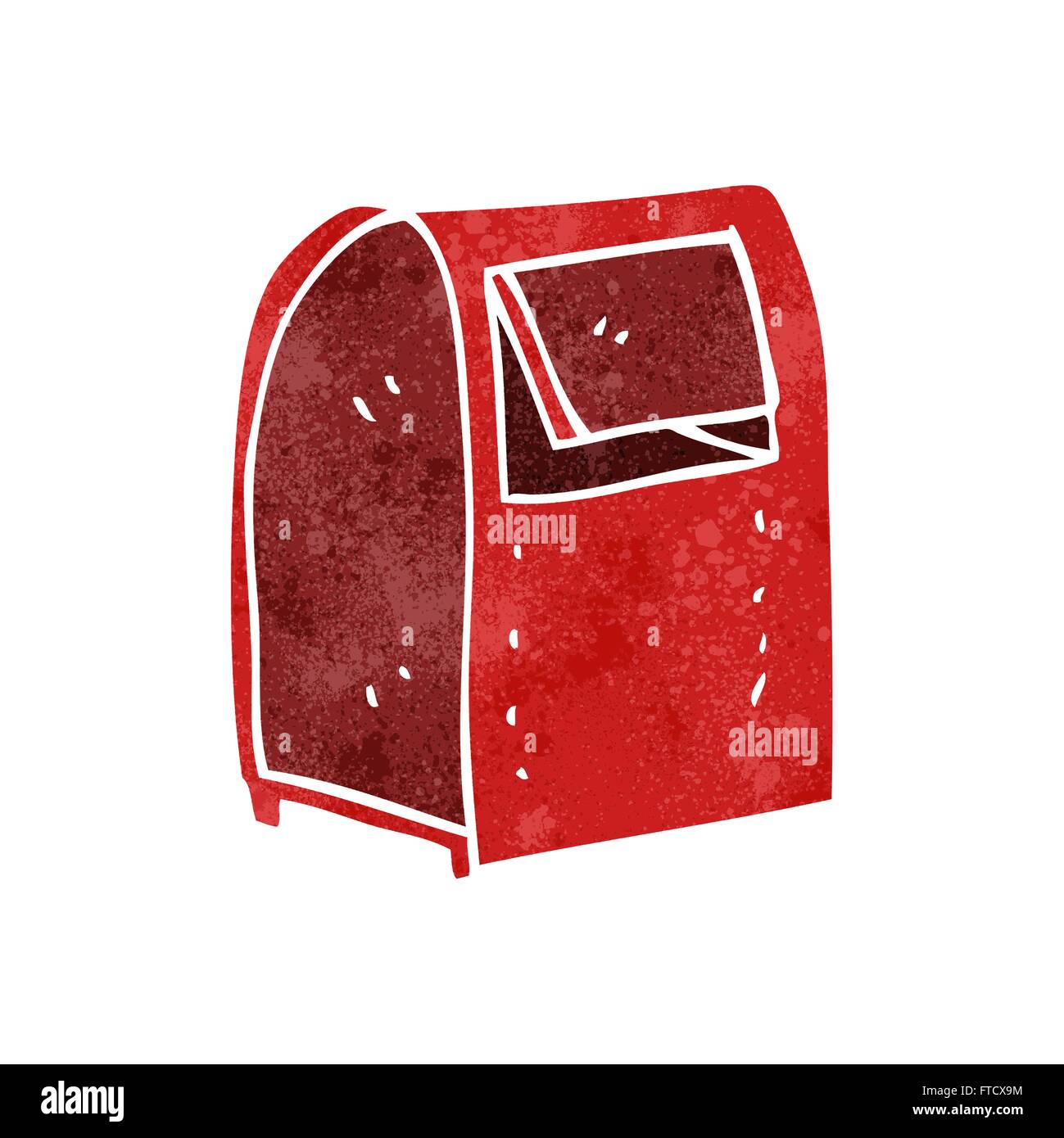 freehand retro cartoon mailbox Stock Vector Image & Art - Alamy