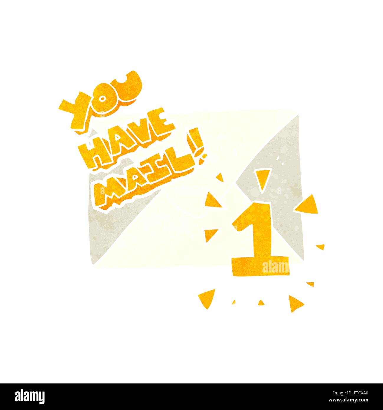 Freehand retro cartoon mail symbol hi-res stock photography and images ...