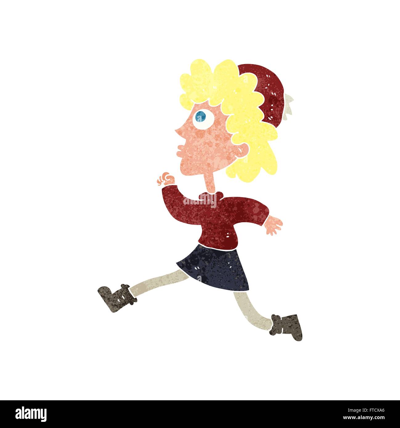 Freehand retro cartoon running hi-res stock photography and images - Alamy