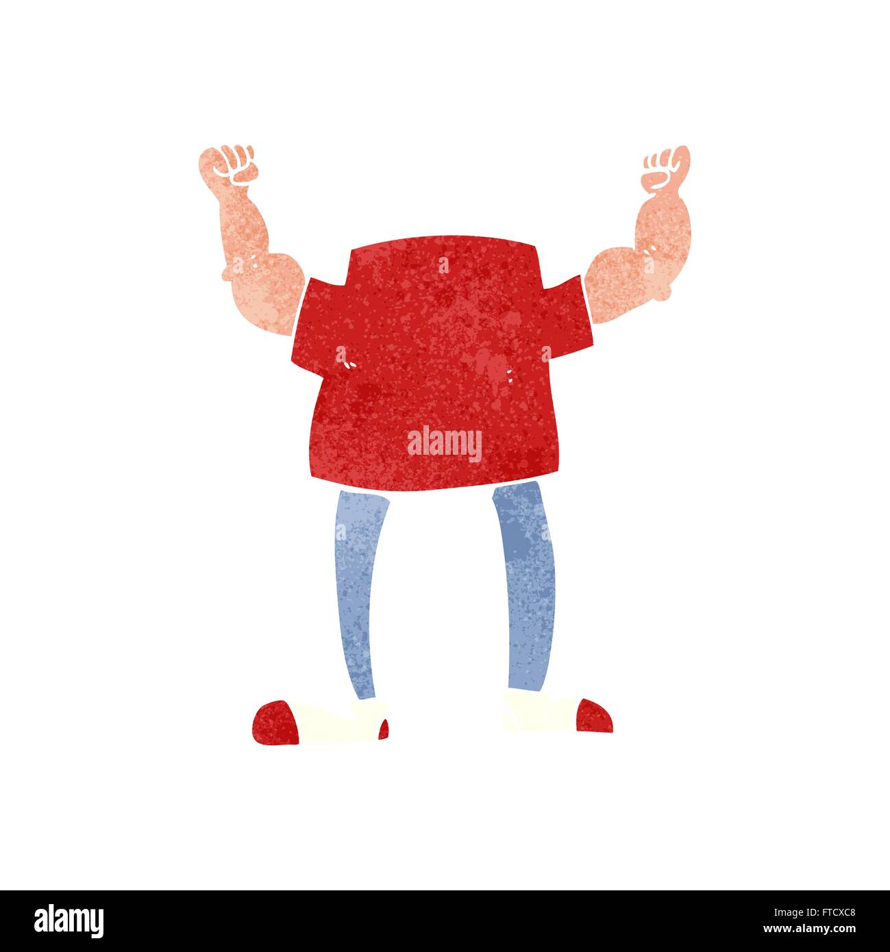 freehand retro cartoon headless man Stock Vector Image & Art - Alamy