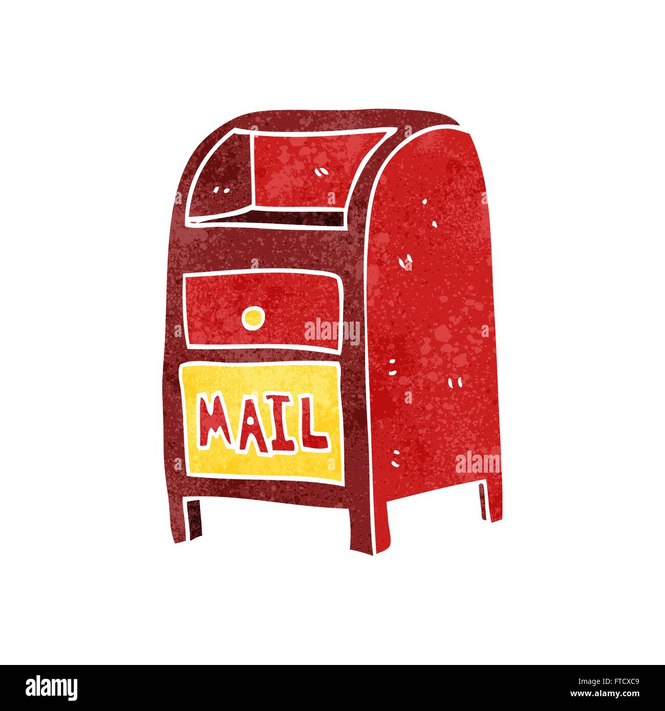 freehand retro cartoon mail box Stock Vector Image & Art - Alamy