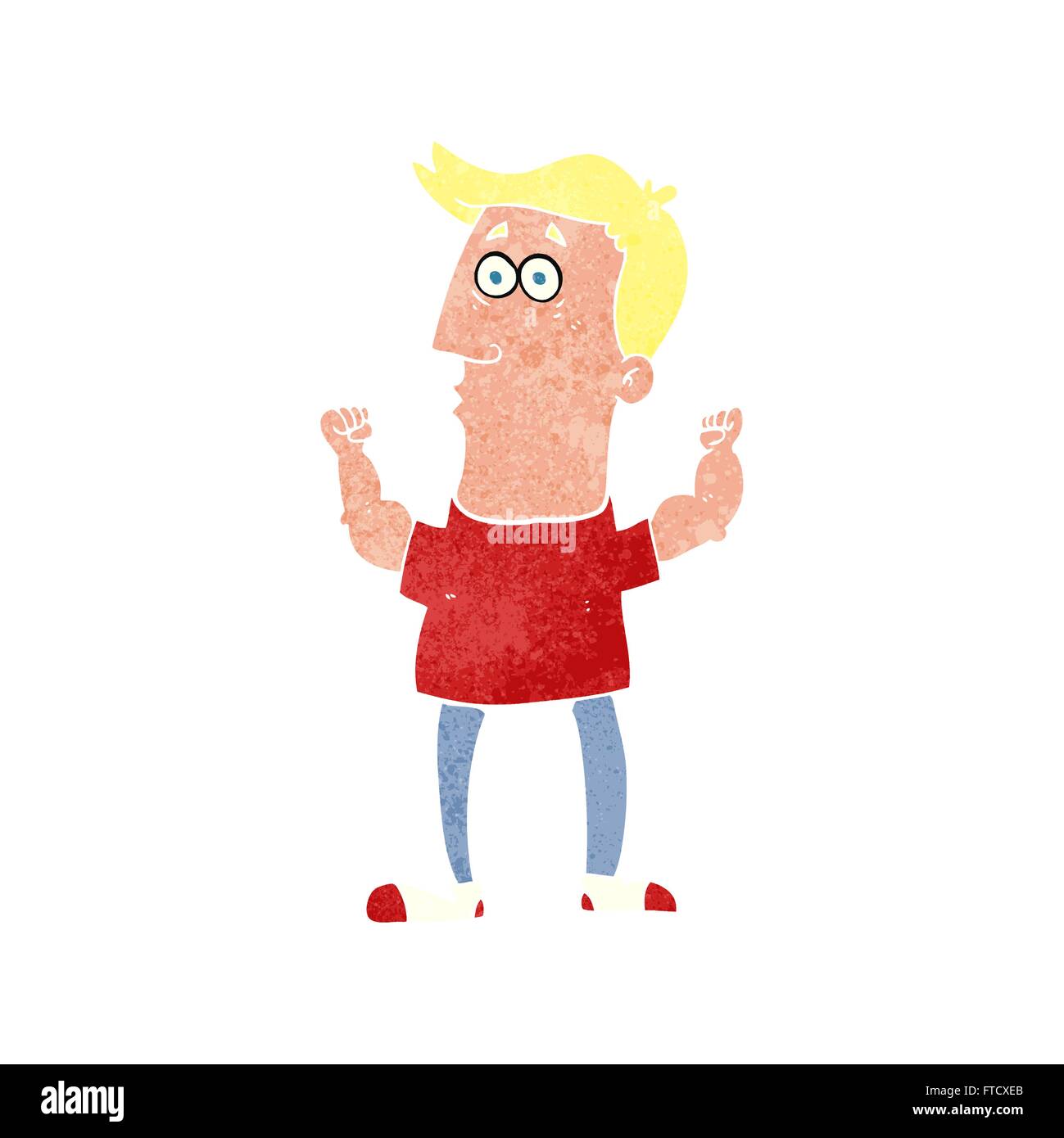 Man flexing biceps Stock Vector Images - Alamy