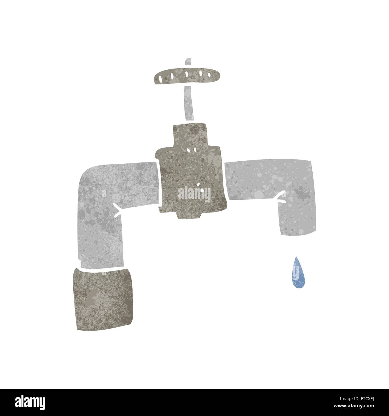freehand retro cartoon dripping faucet Stock Vector Image & Art - Alamy