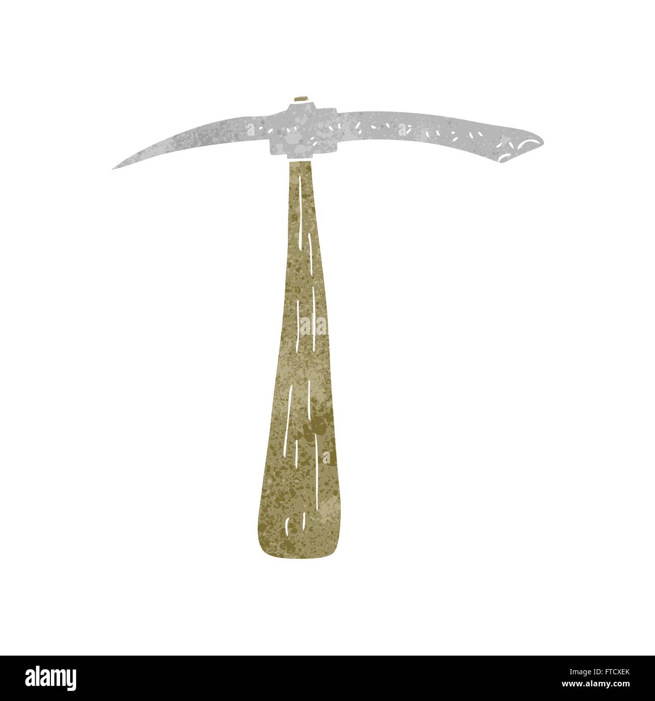 freehand retro cartoon pick axe Stock Vector Image & Art - Alamy