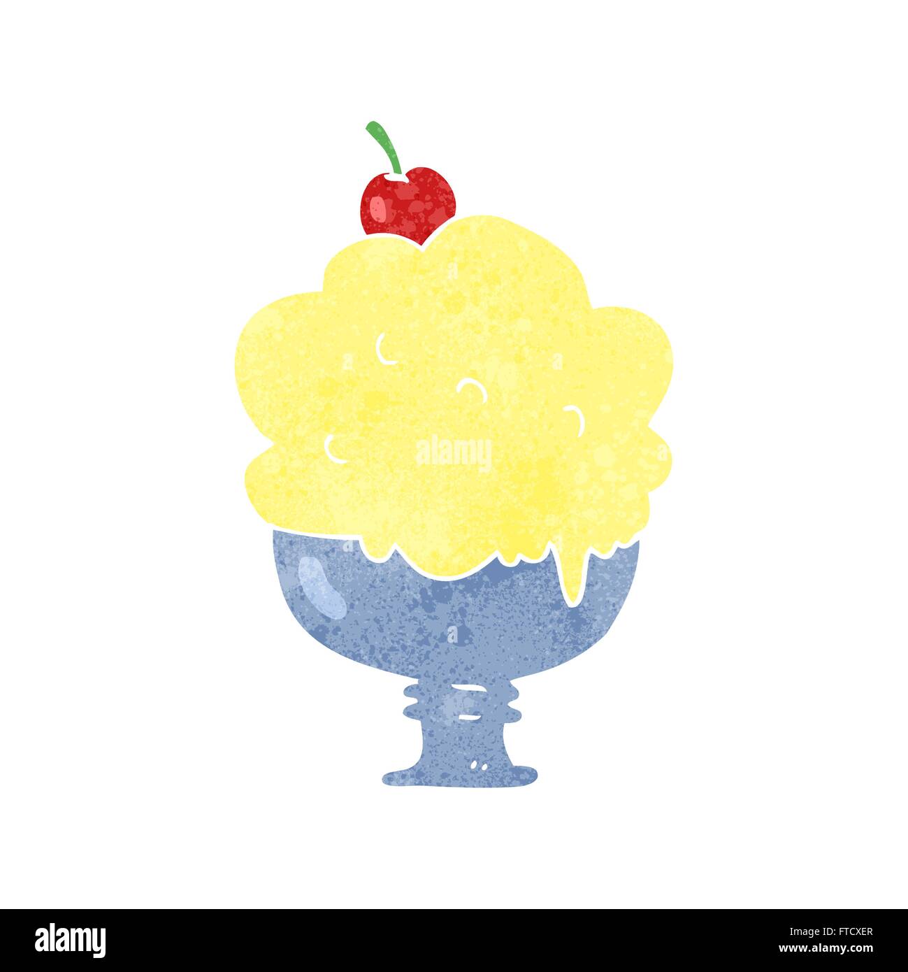 freehand retro cartoon ice cream Stock Vector Image & Art - Alamy