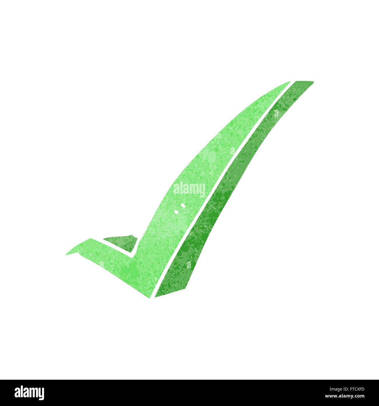 freehand retro cartoon tick symbol Stock Vector Image & Art - Alamy