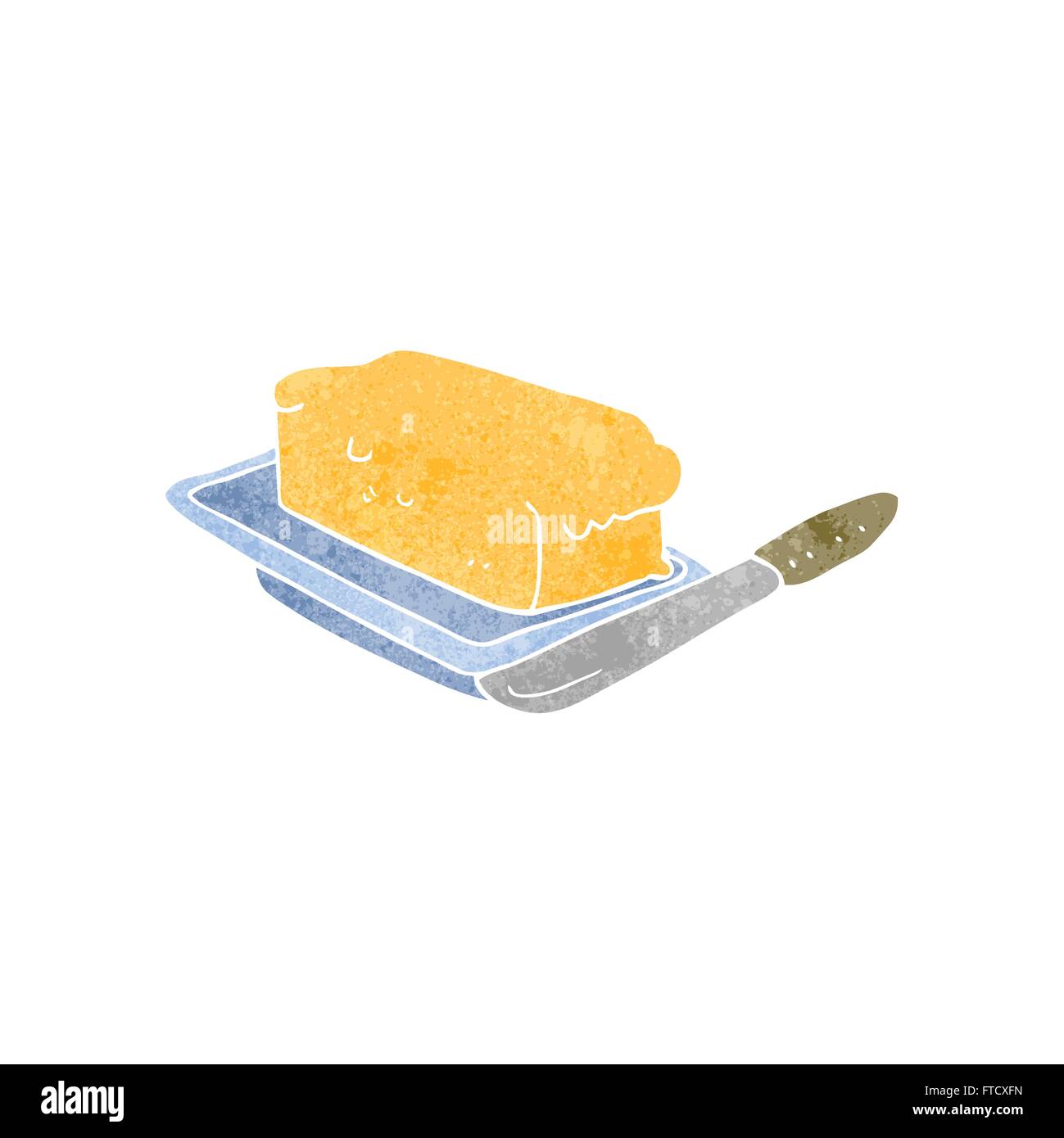 freehand retro cartoon butter Stock Vector Image & Art - Alamy
