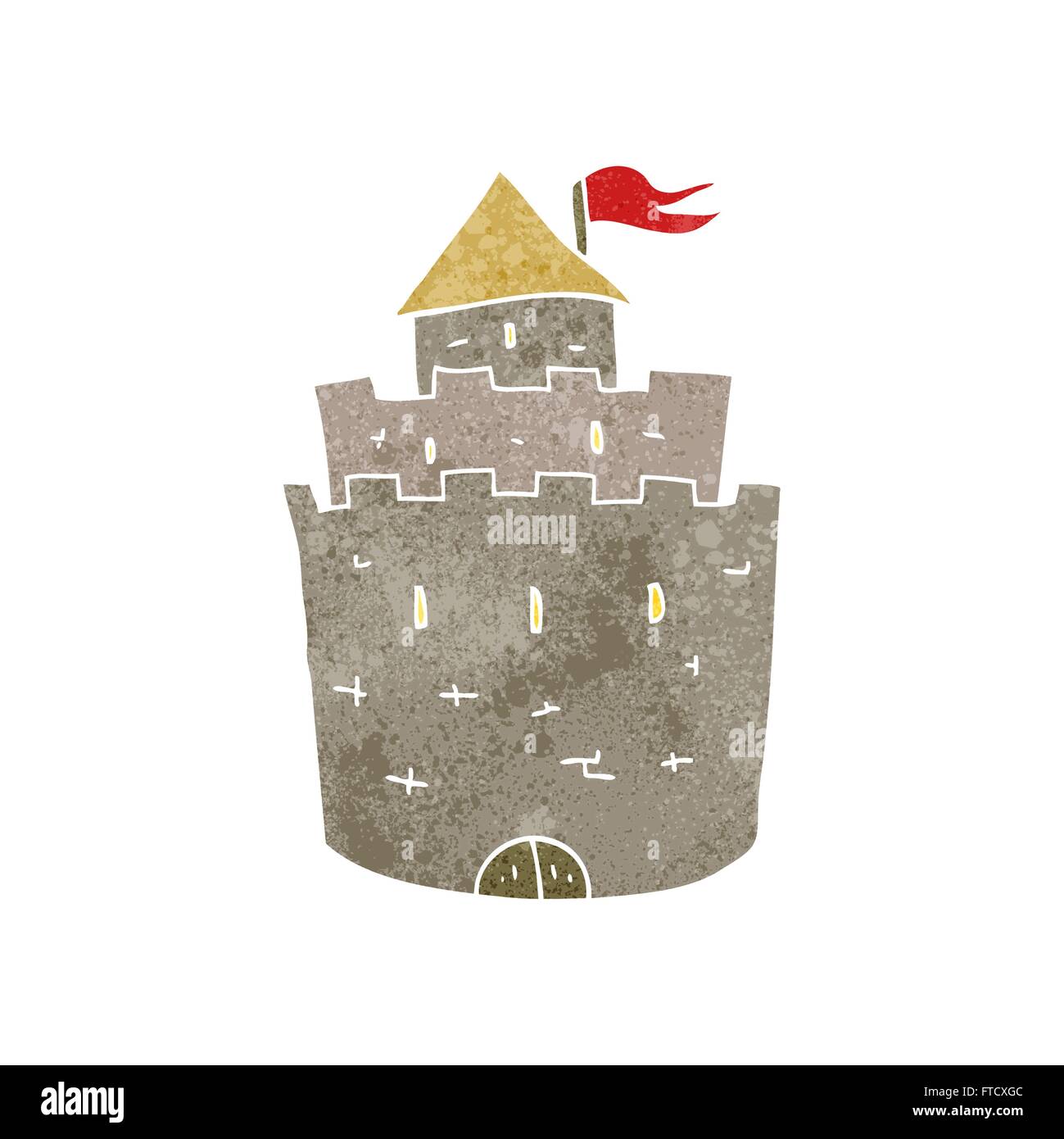 freehand retro cartoon castle Stock Vector Image & Art - Alamy